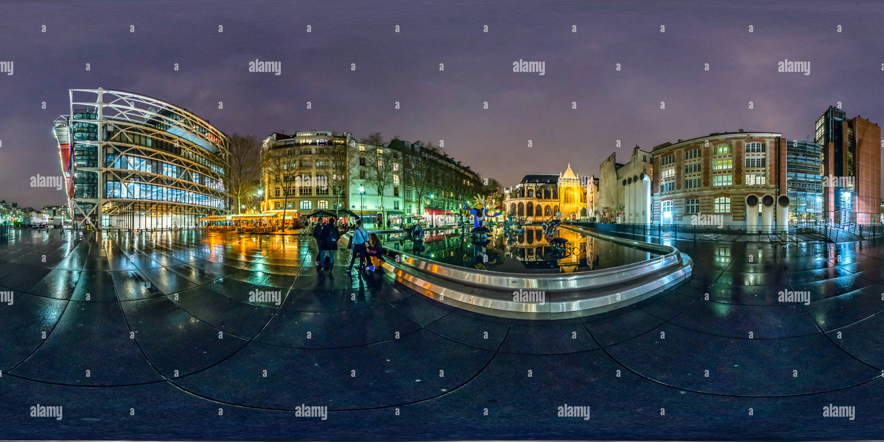 Centre georges pompidou at night hi-res stock photography and images ...