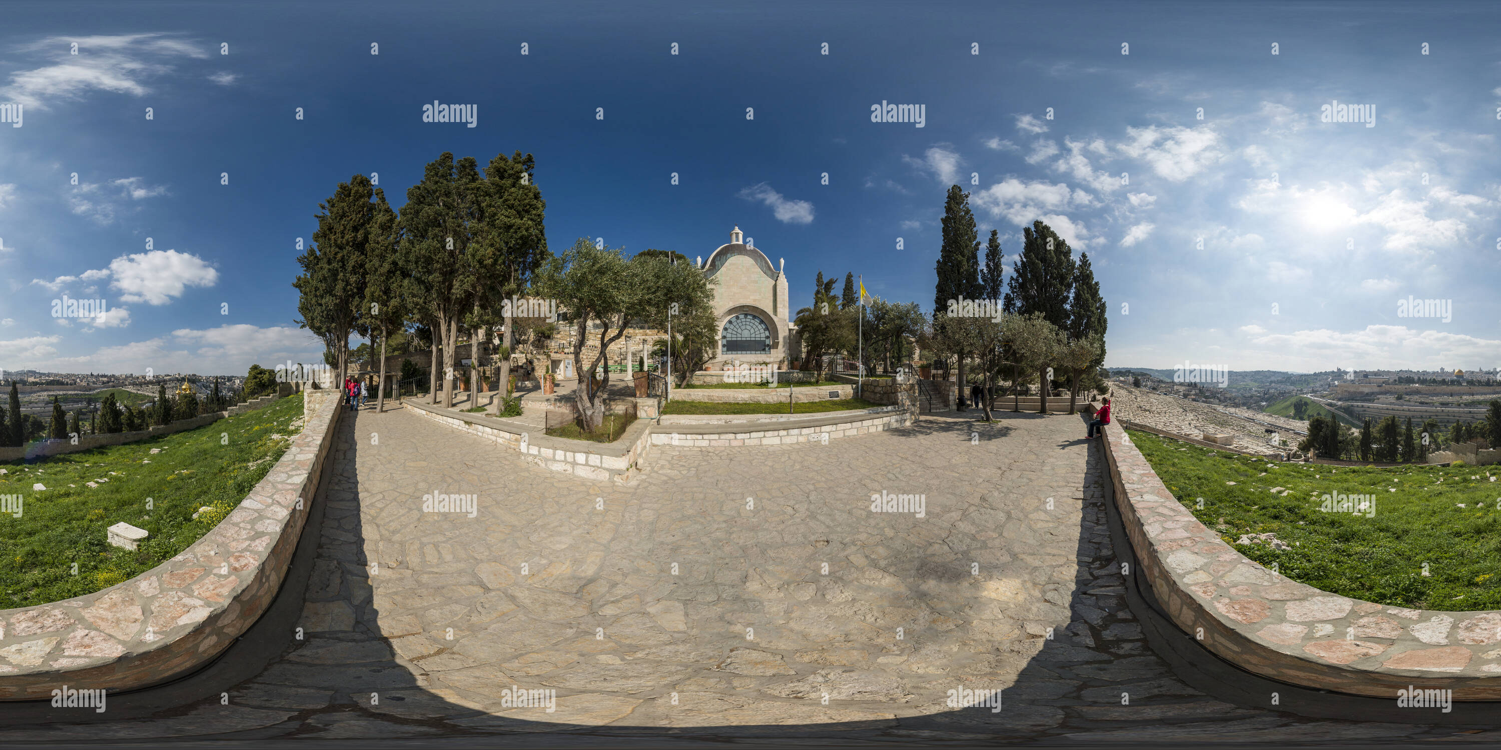 360° view of Dominus Flevit Church - Alamy
