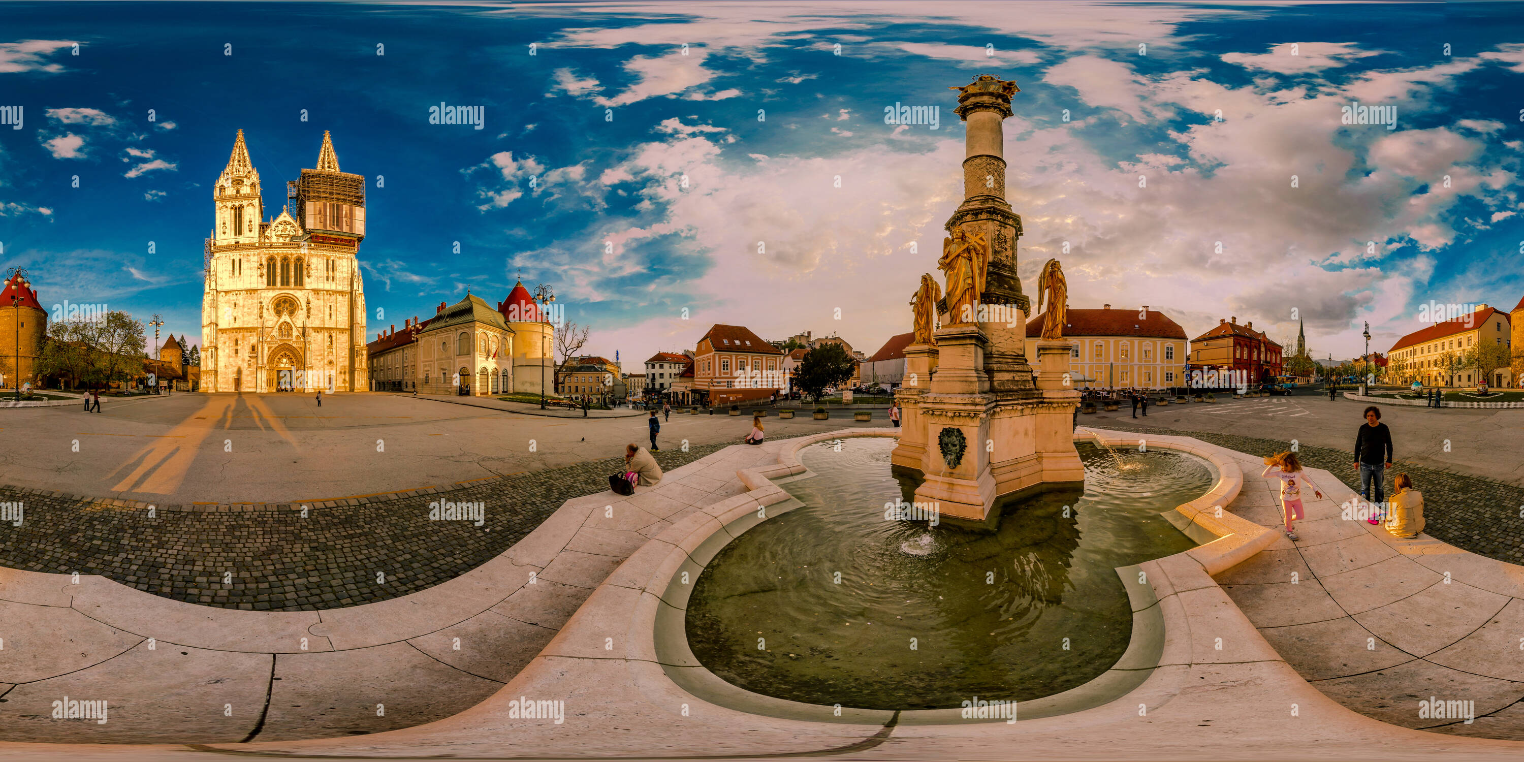 360° view of Sunset at Kaptol - Alamy