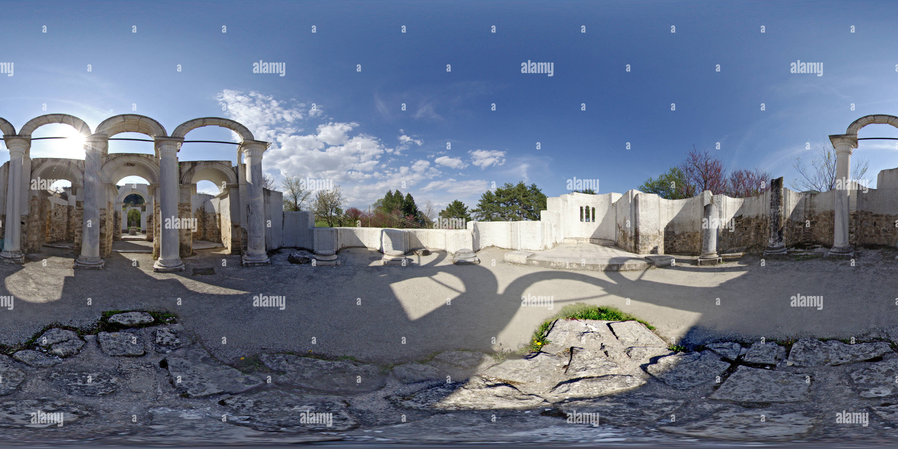 360° view of The Round Church, Preslav - Alamy