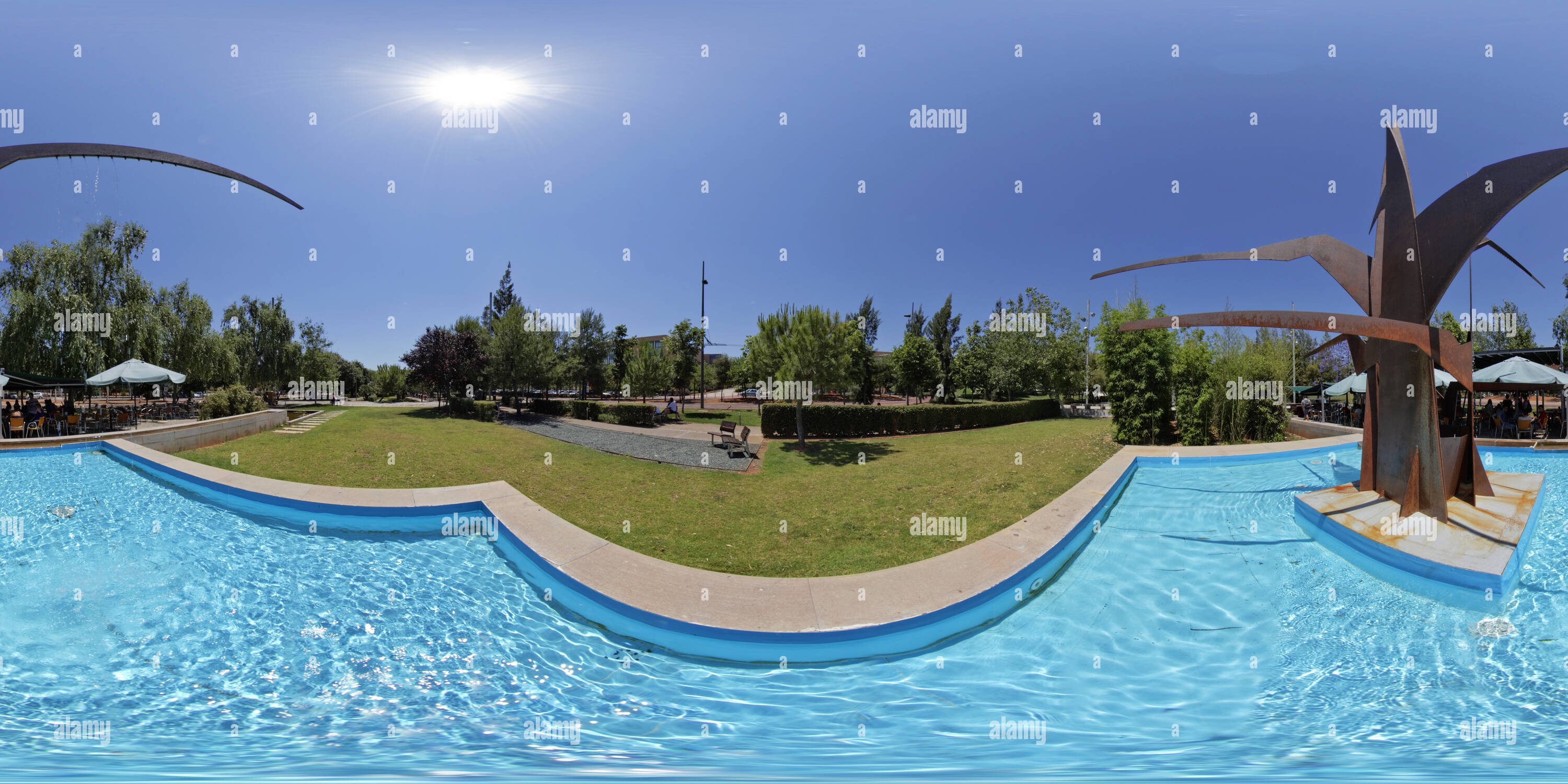 360° view of Jaume I University Garden of the Senses 1 - Alamy