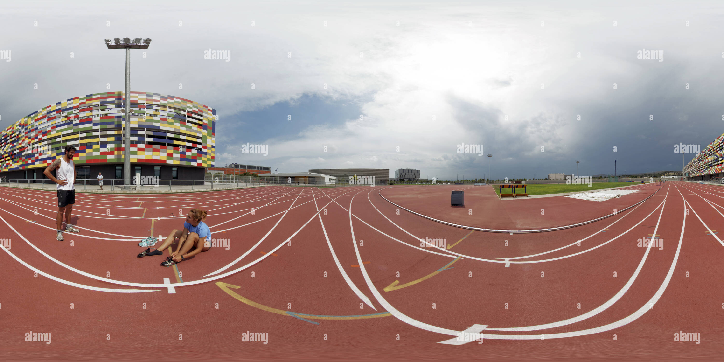 360° view of Jaume I University Athletics Tracks 1 - Alamy