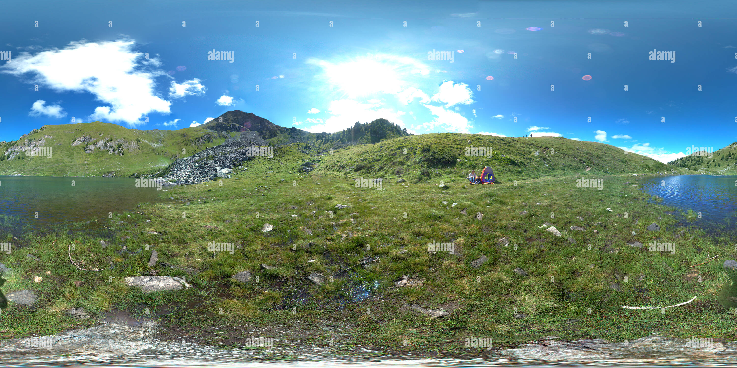 360° view of Lago di Chamolè, Aosta, Italy - Alamy