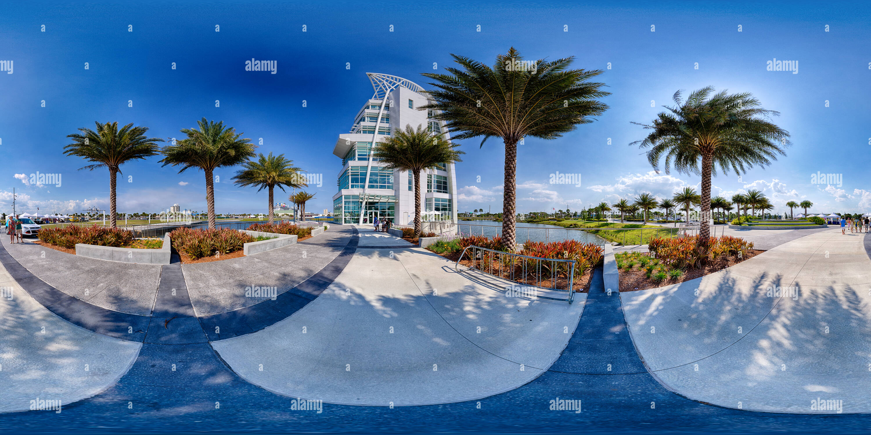 360° view of Port Canaveral, Exploration Tower 2 - Alamy