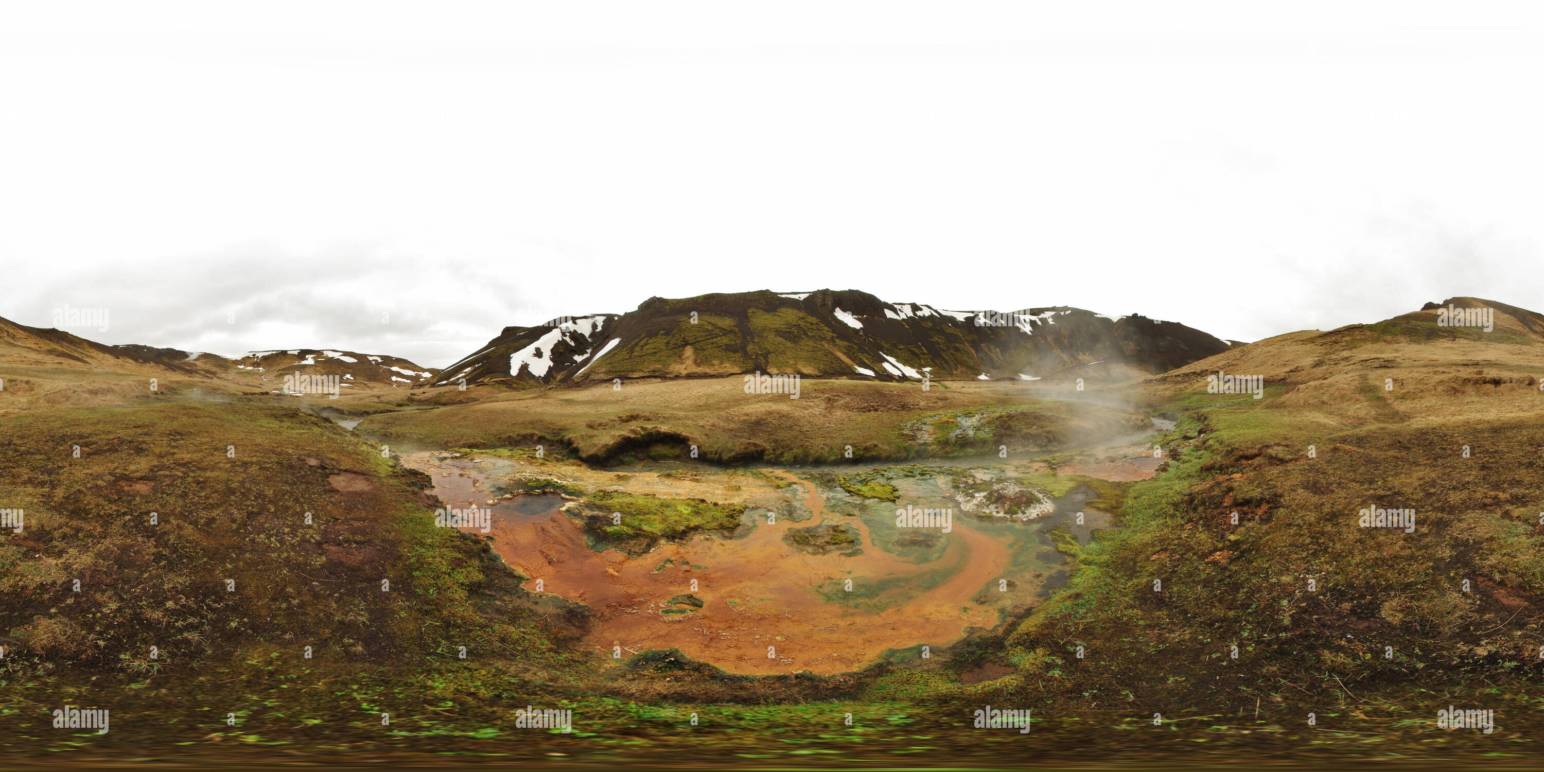 360° view of Iceland - Reykjadalur Hot Springs - Alamy