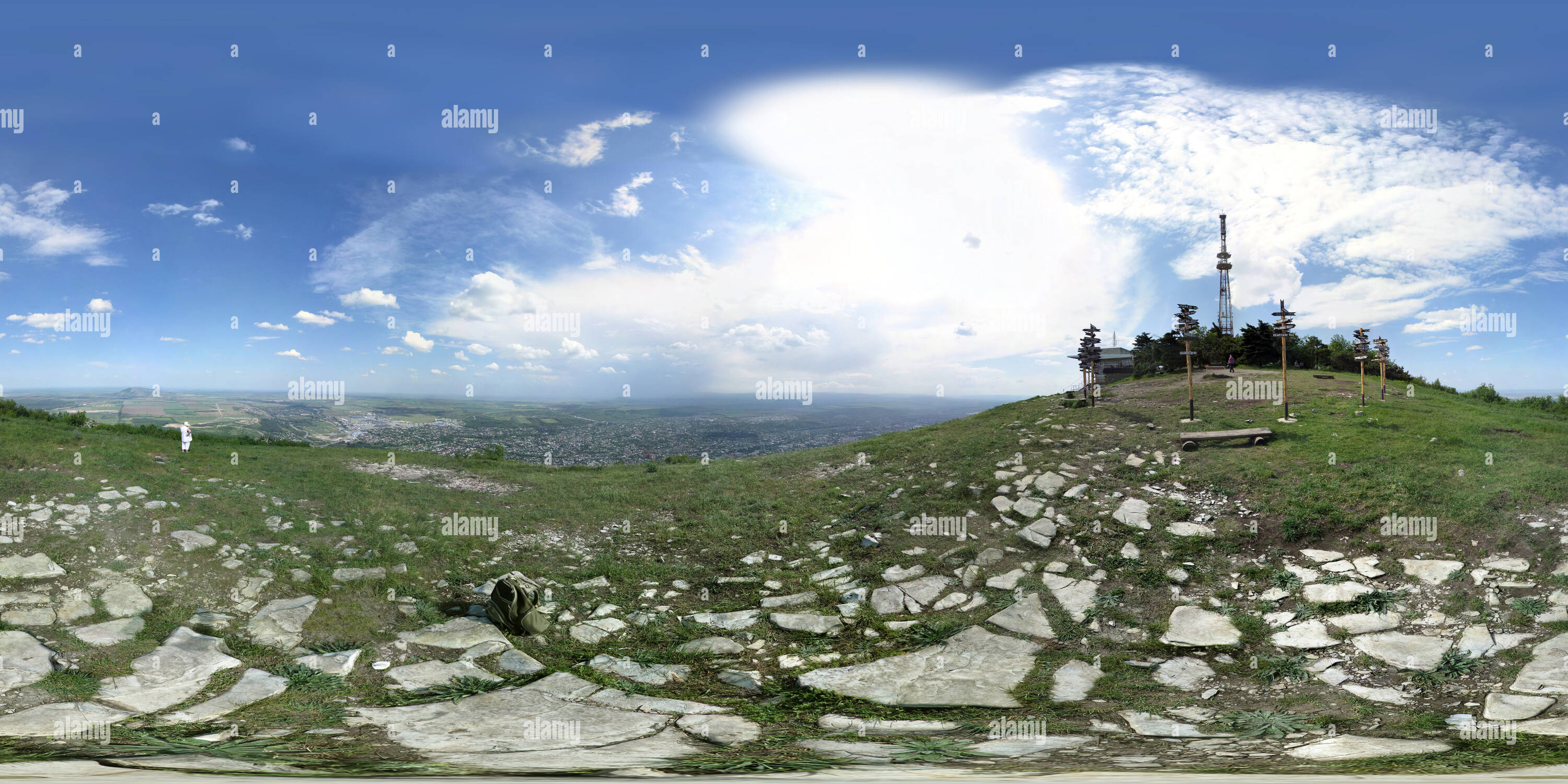 360° view of At the top of Mount Mashuk. Ryatigorsk - Alamy