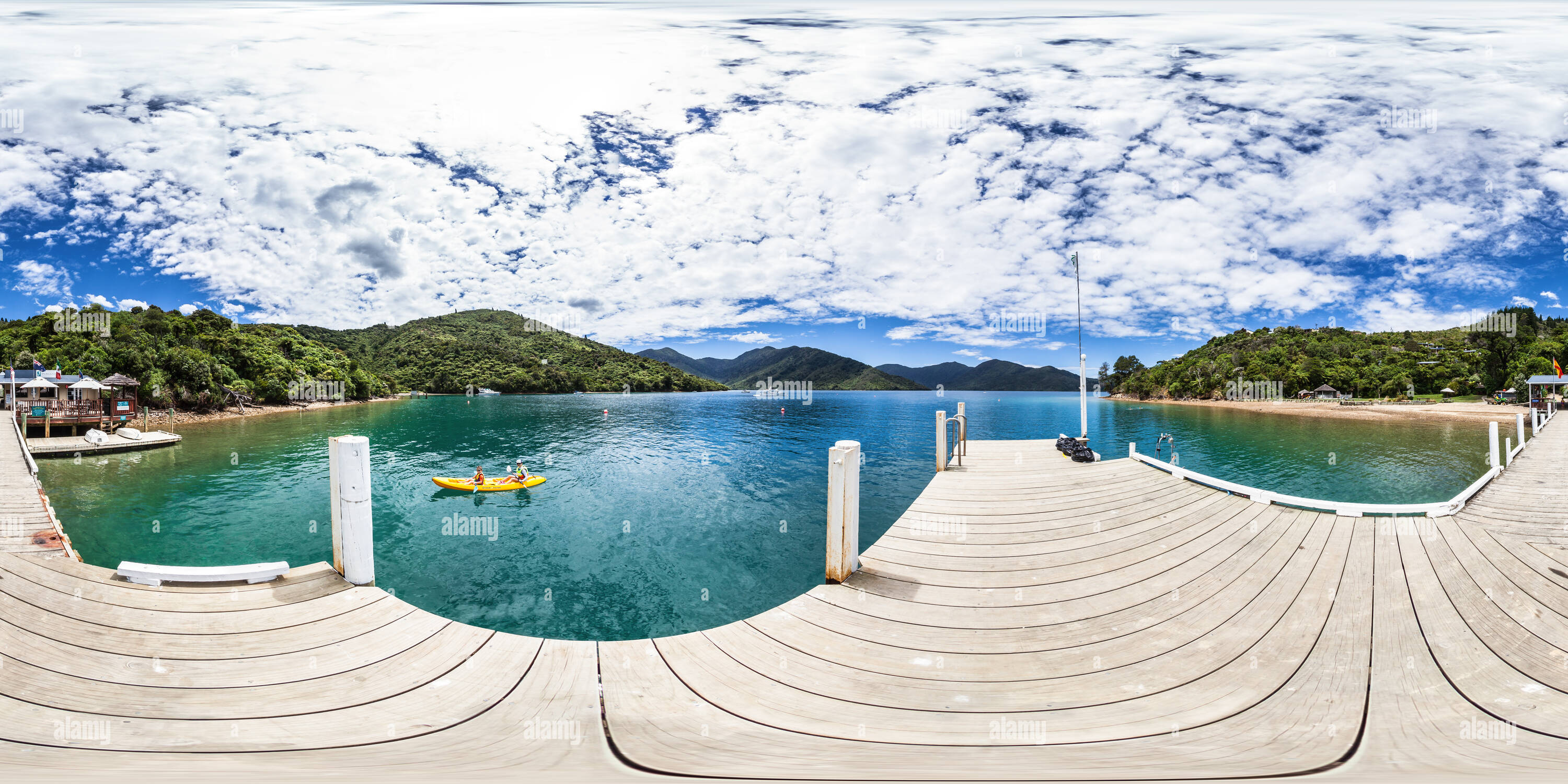 360° view of Pier at Punga Cove Resort - Camp Bay - Endeavour Inlet ...