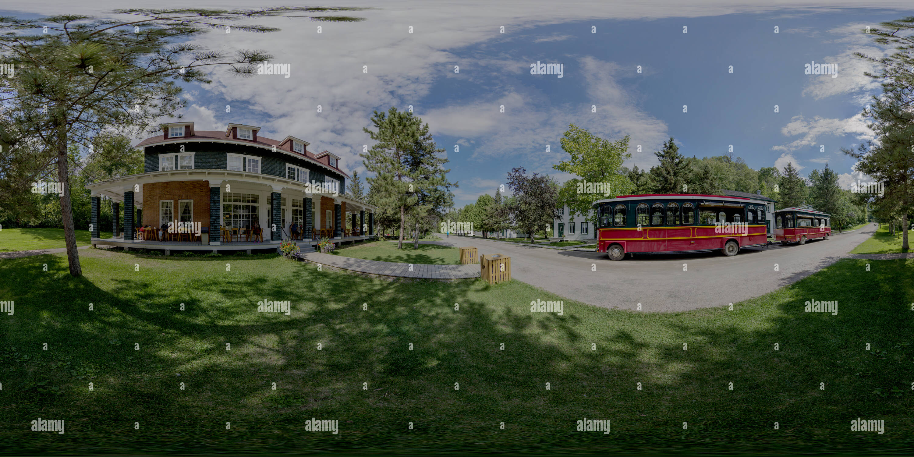 360° view of General store, historic village of Val Jalbert - Alamy