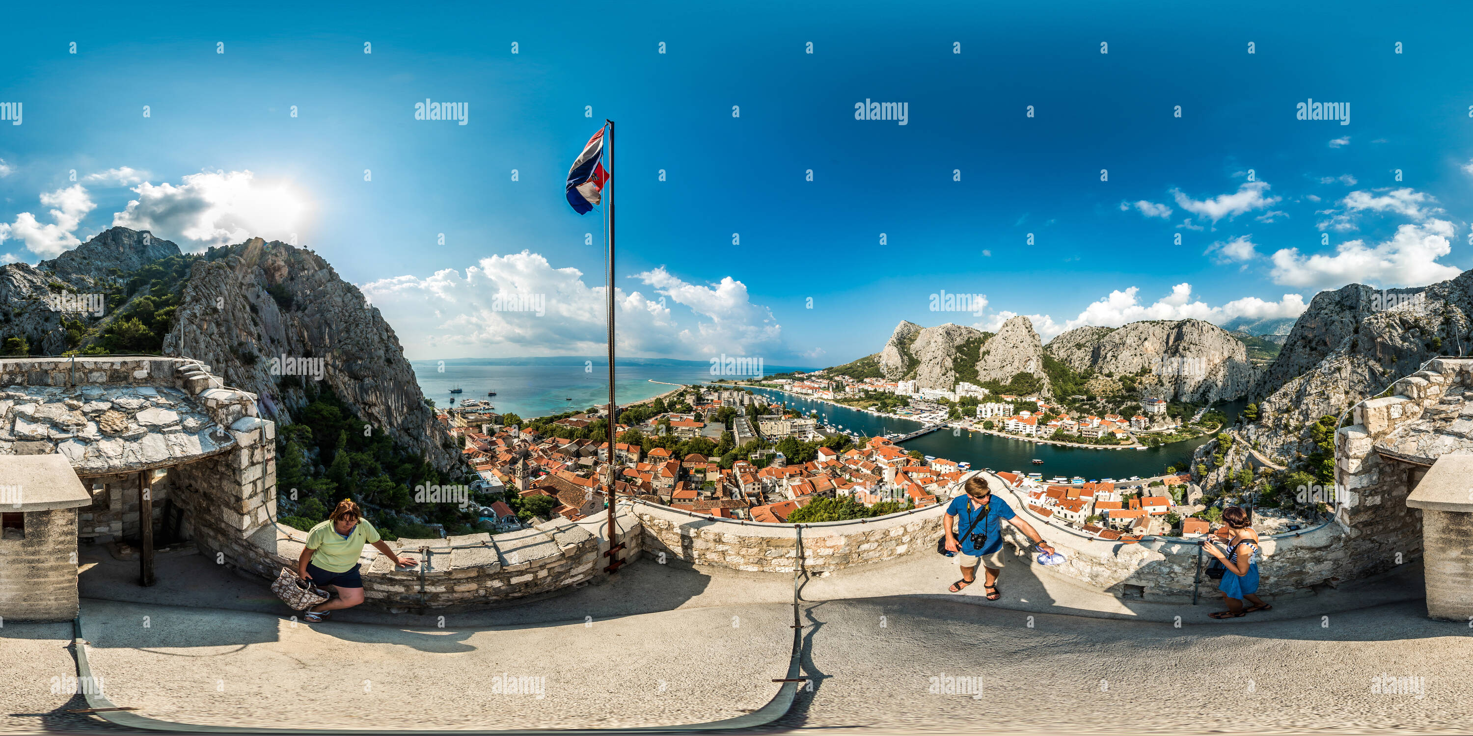360° view of View to Omiš from Mirabela fortress, 2015 - Alamy