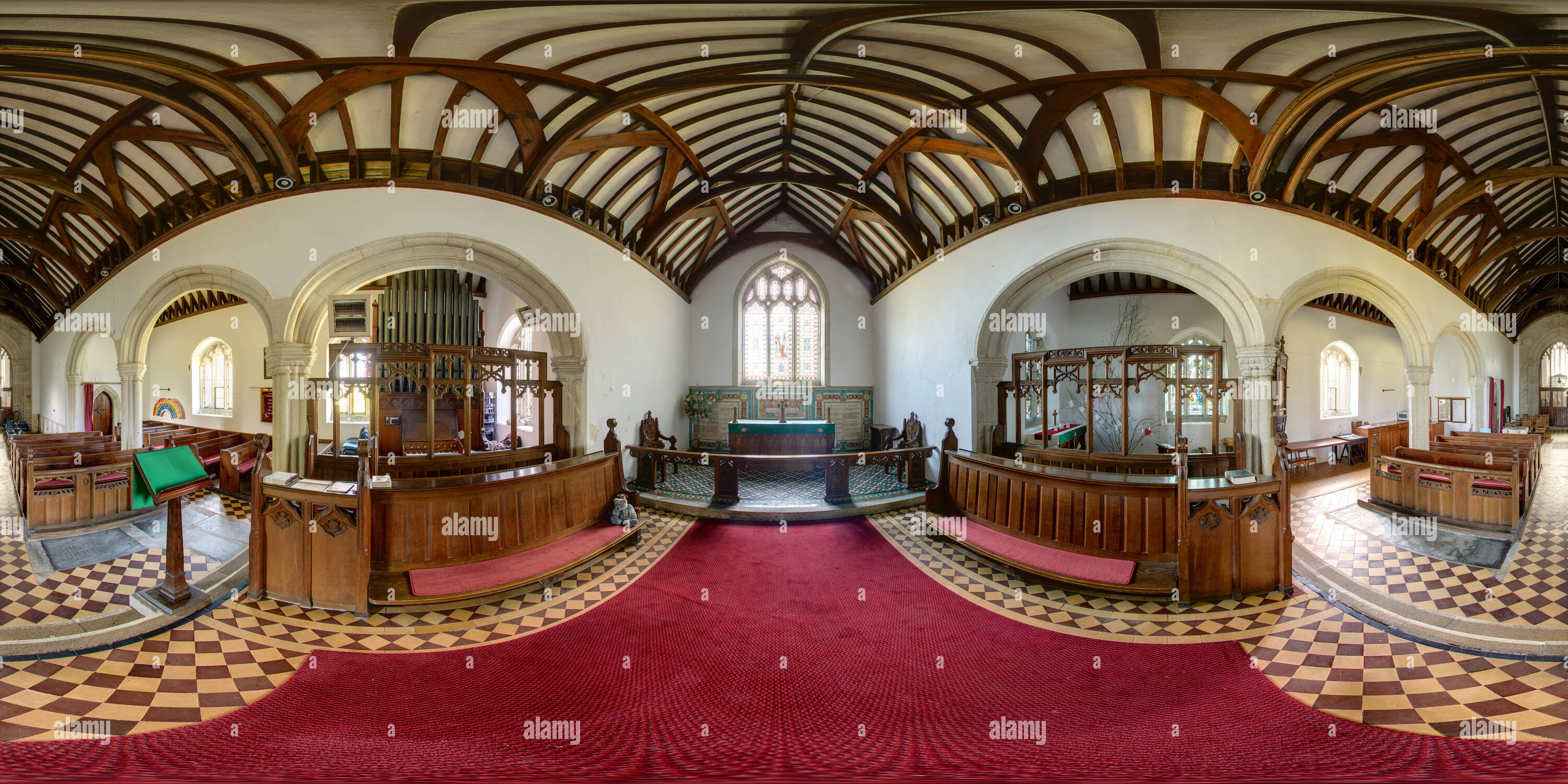 360° view of St Wenn Church, Cornwall - Alamy