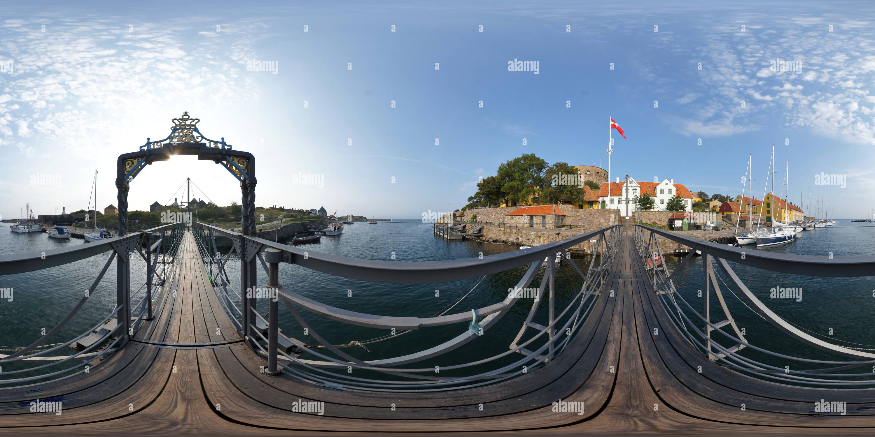 360° view of Denmark Christiansoe Bridge - Alamy