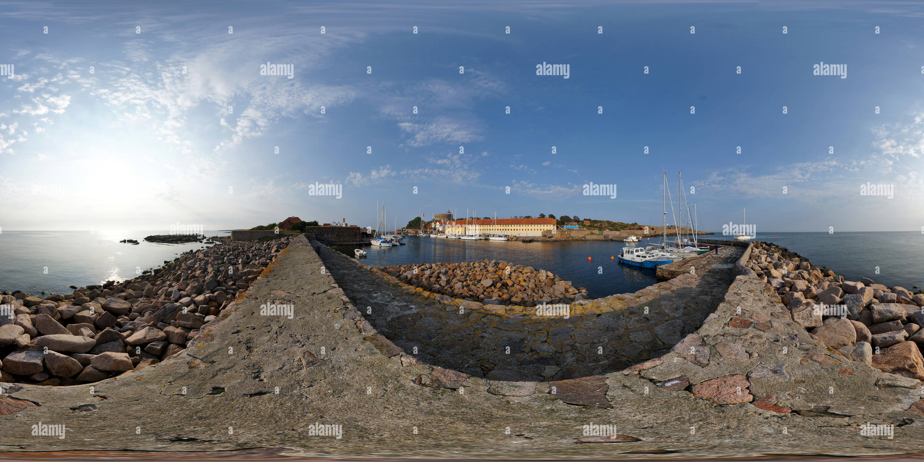 360° view of Denmark Christiansoe Fredericksoe Pier - Alamy