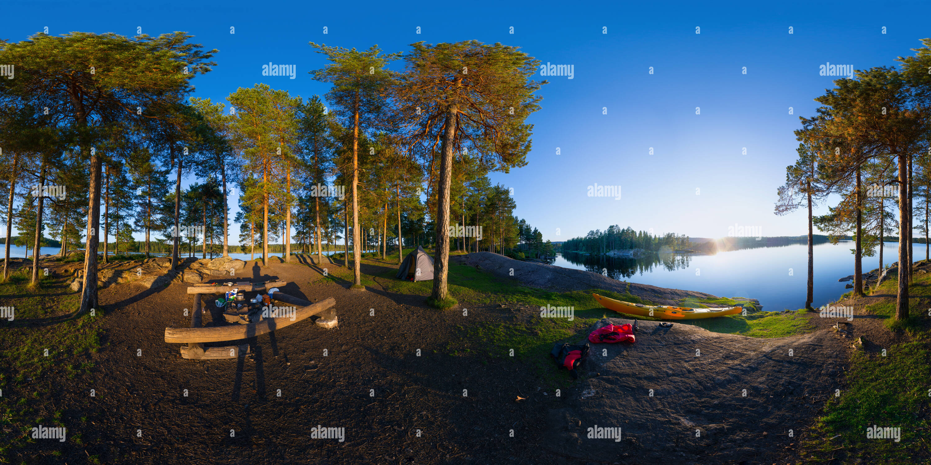 360° view of Fjorda, a greate paddle lake - Alamy