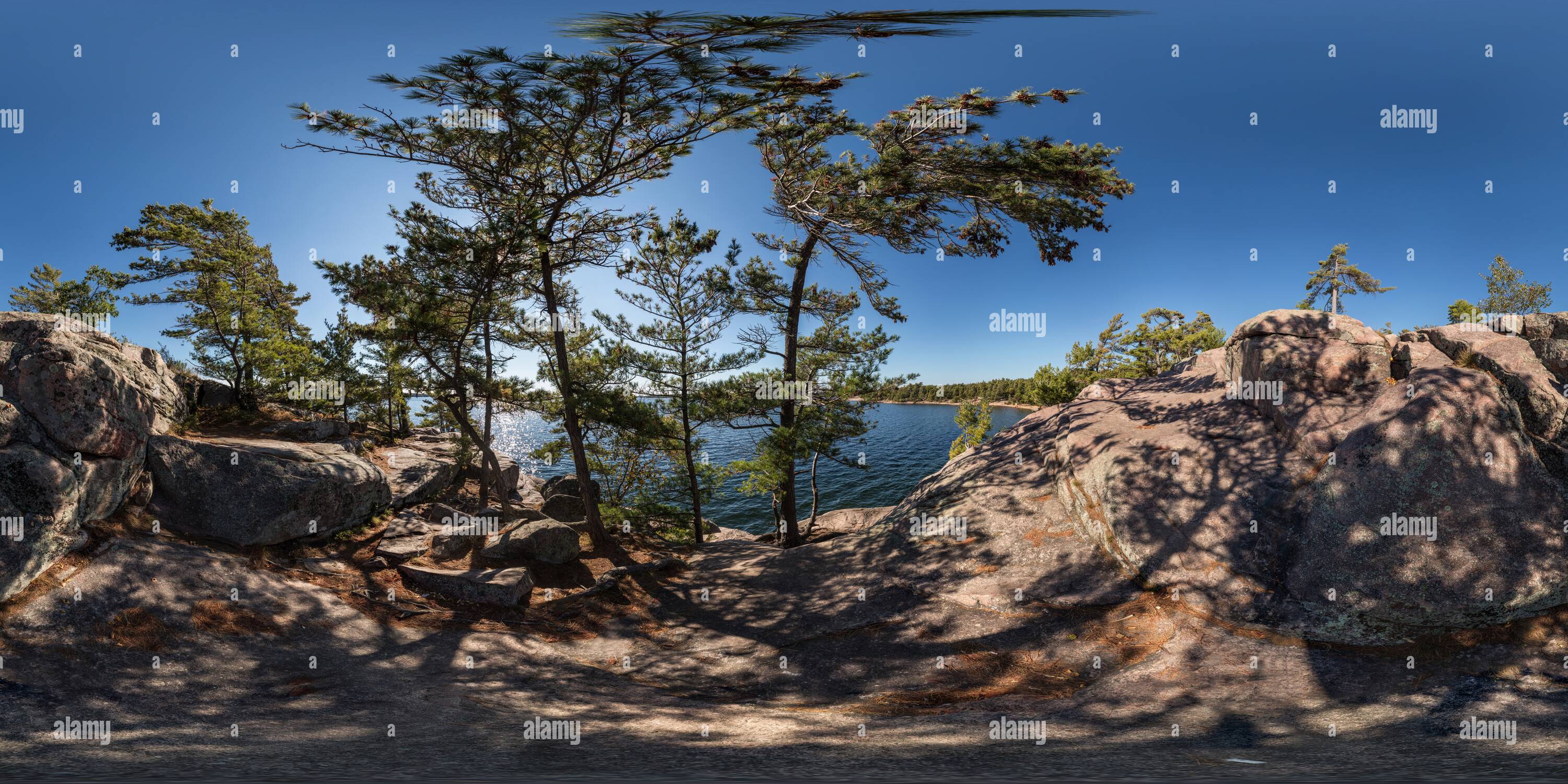 360° view of Harold's Point at Killbear Provincial Park - Alamy