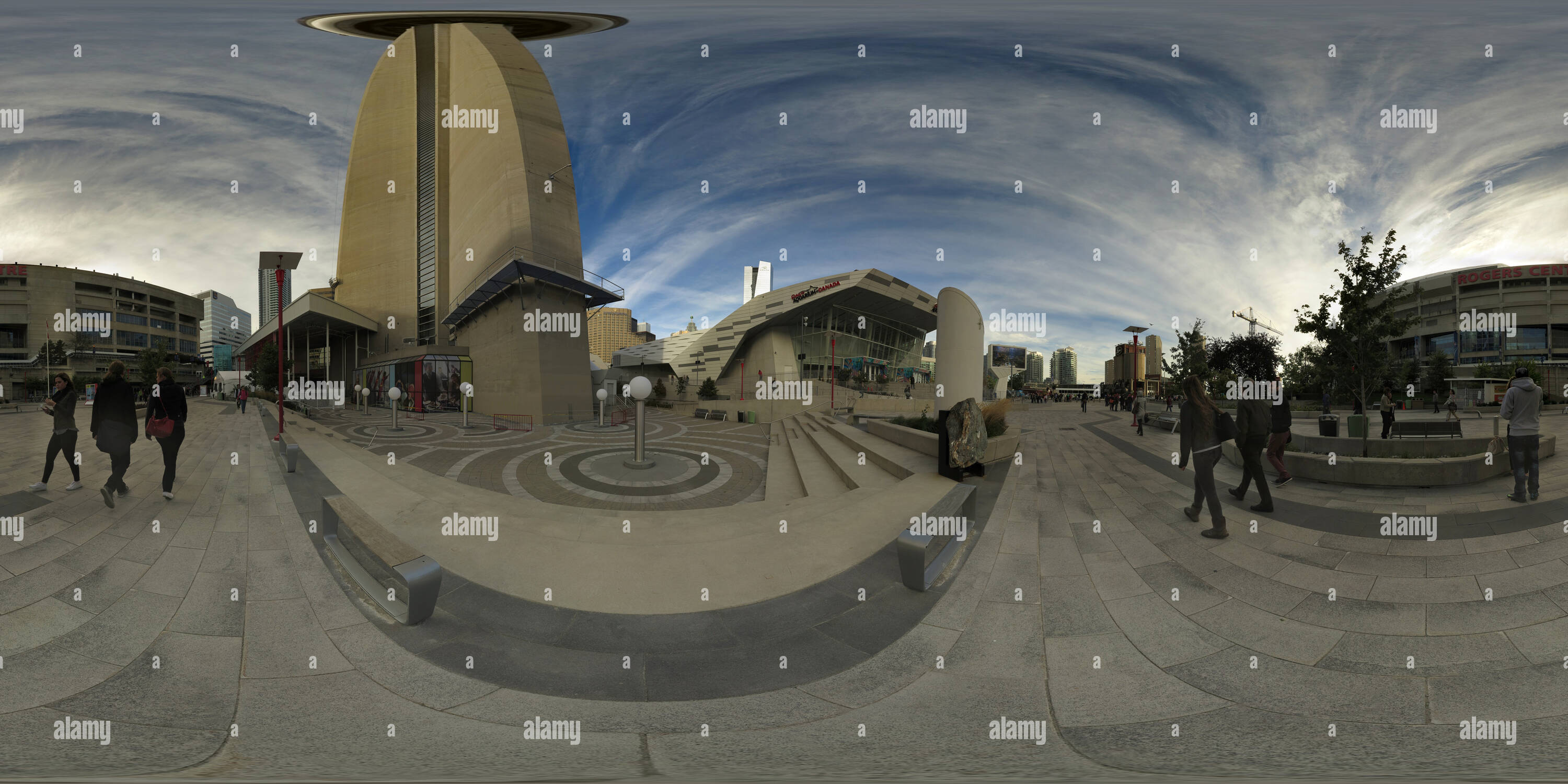 360° view of At CN Tower, Downtonwn Toronto - Alamy