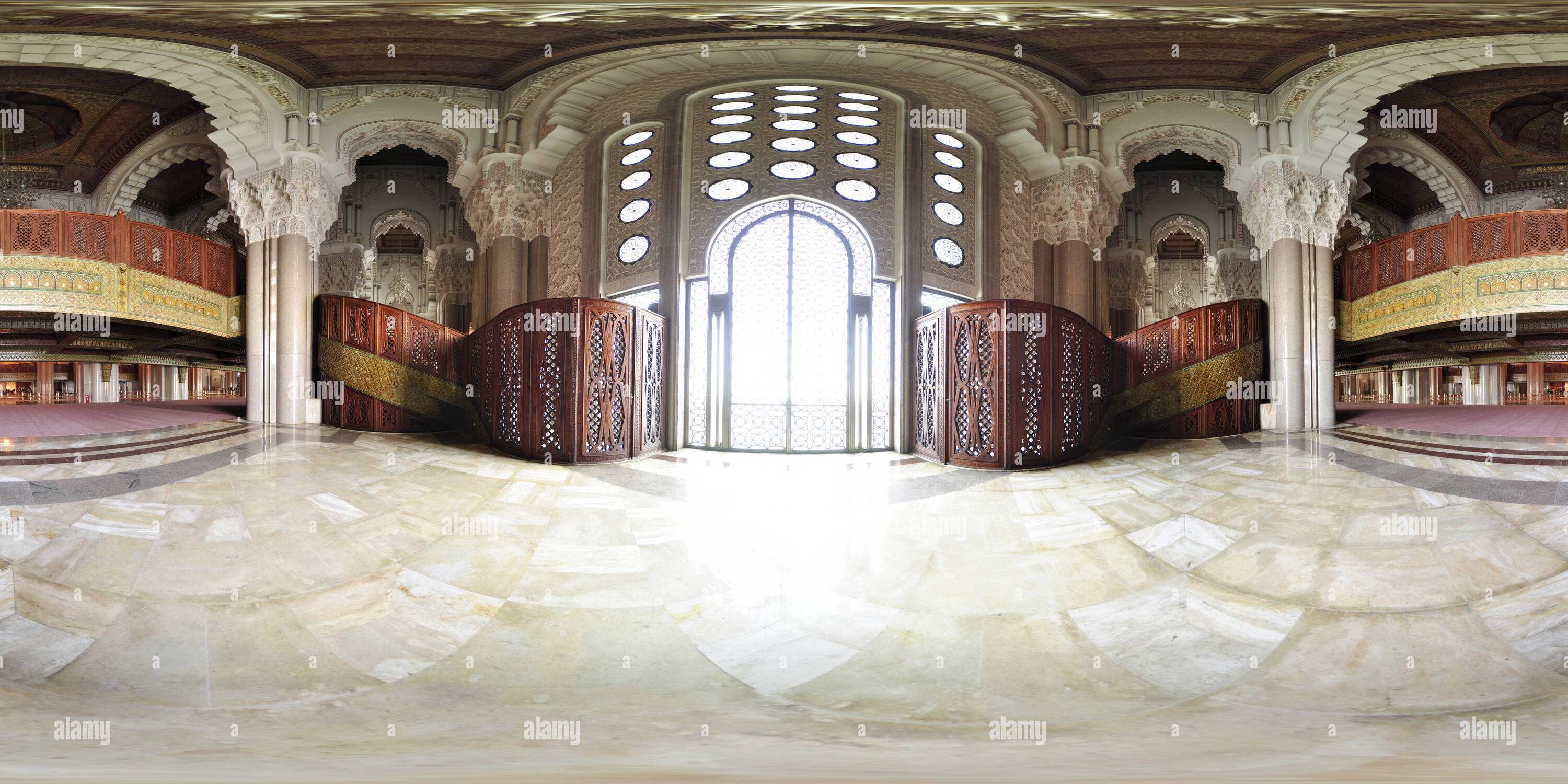 360° view of The Hassan II Mosque Interior overview 5 - Morocco - Alamy