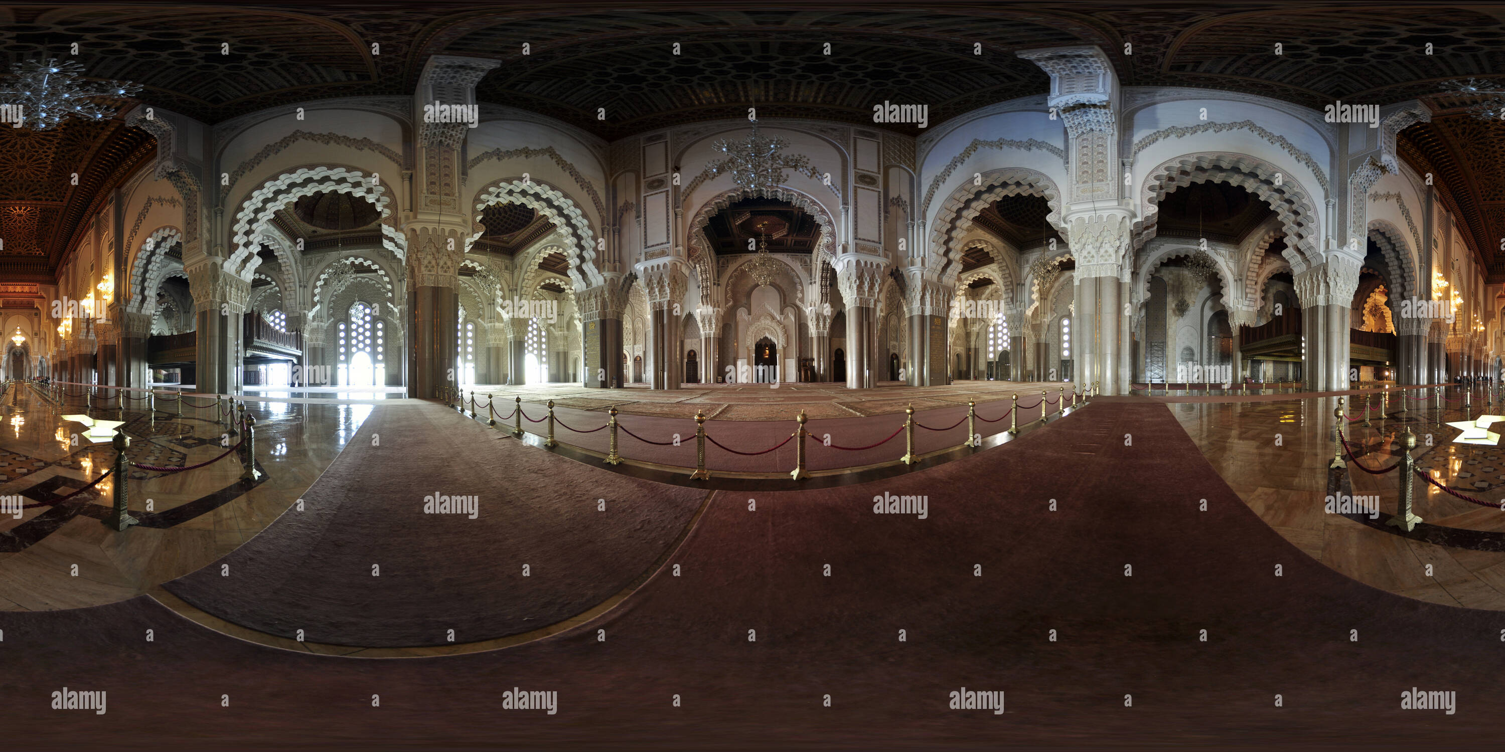 360° view of The Hassan II Mosque Interior overview 7 - Morocco - Alamy