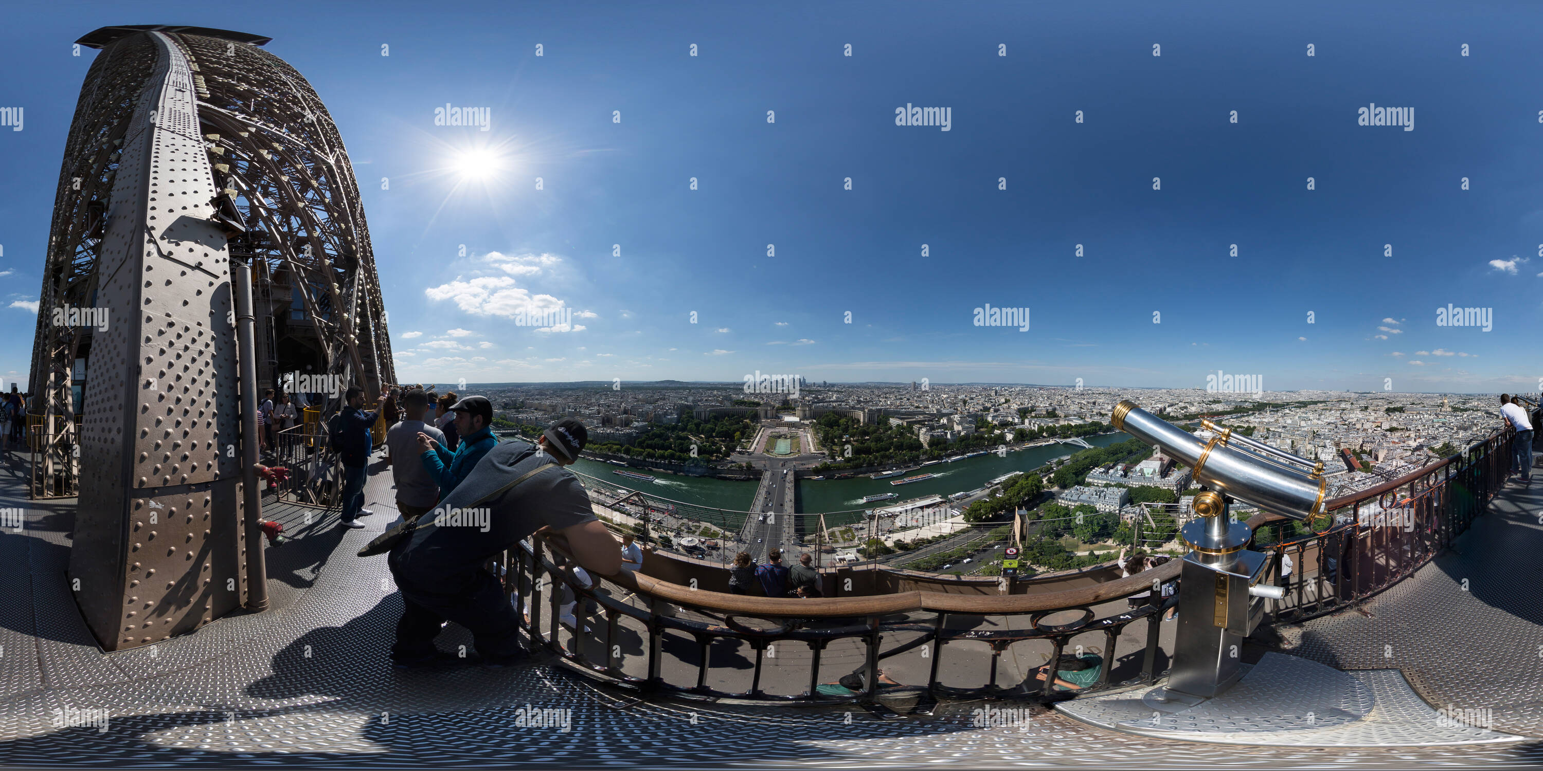 360° view of Eiffel Tower 2015 - Alamy