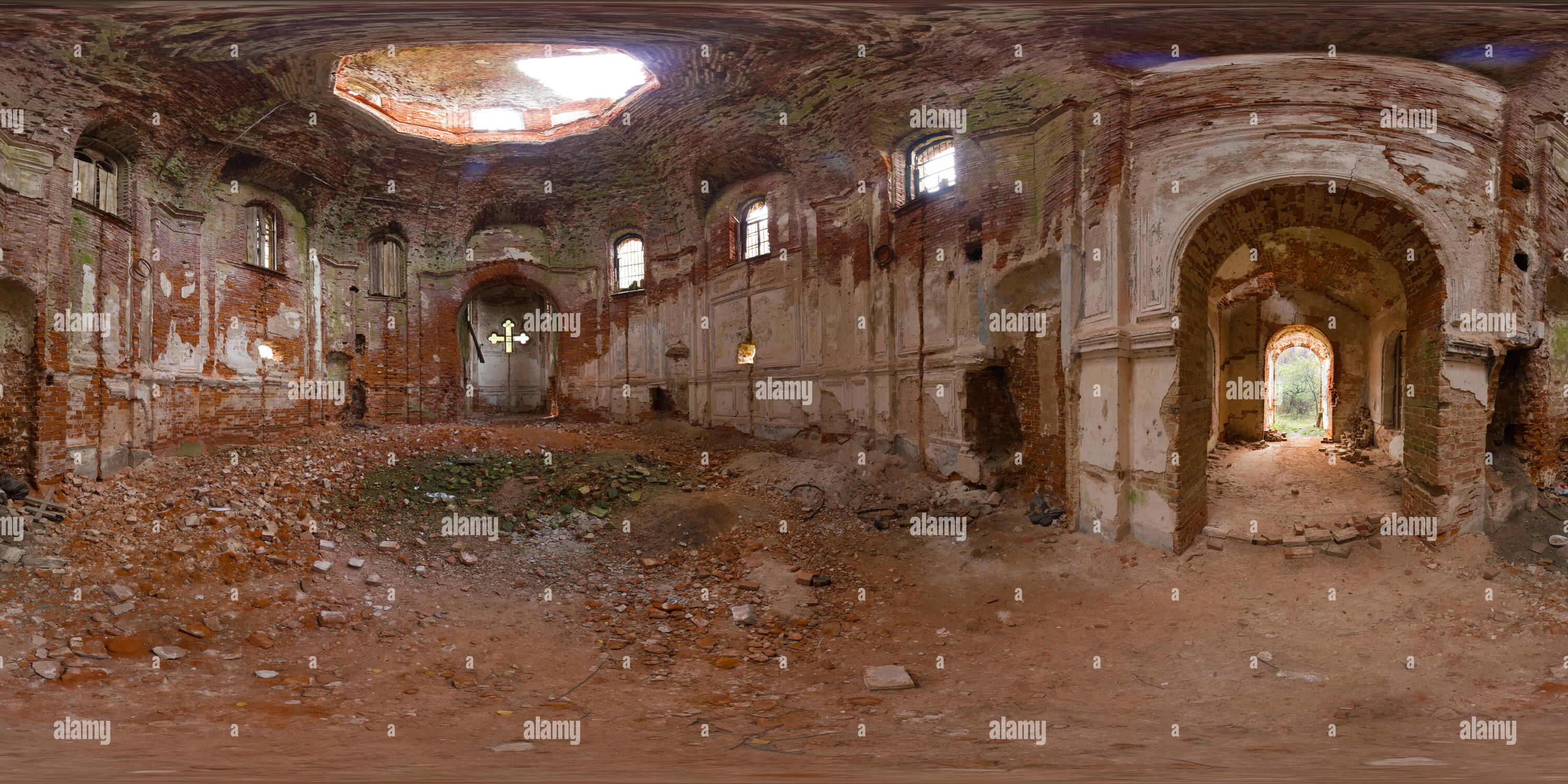 360° view of Ruined Church of the Iveron icon of the Mother of God - Alamy