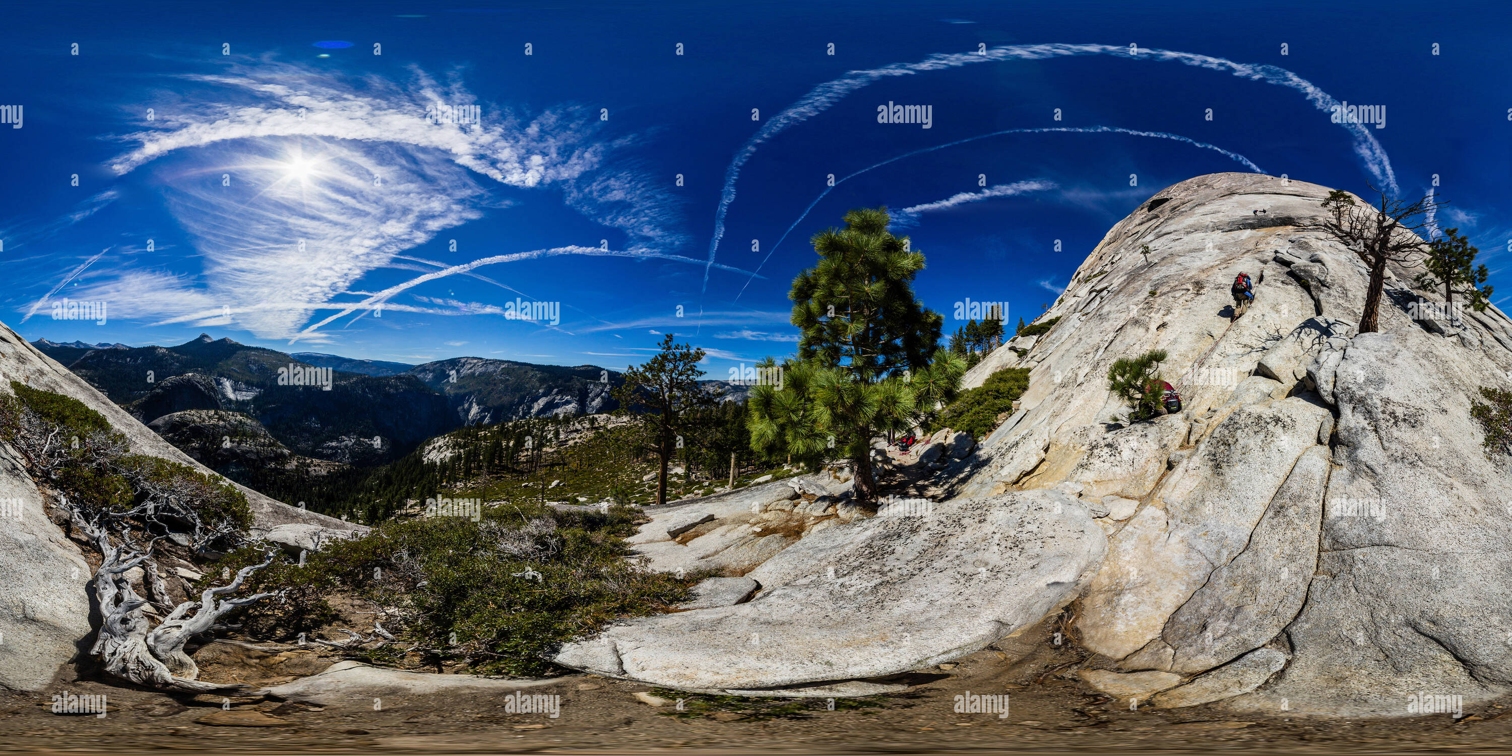 360° view of Half Dome Snake Dike - Alamy