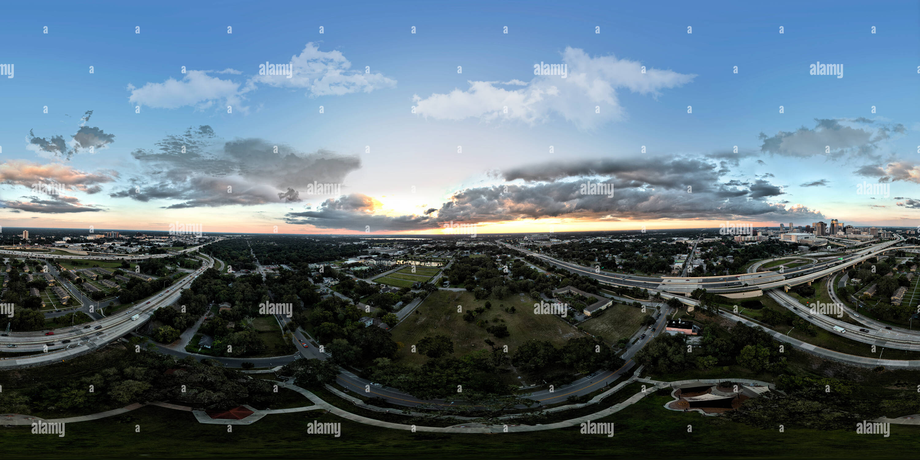 360° view of Downtown Orlando, Florida - Alamy