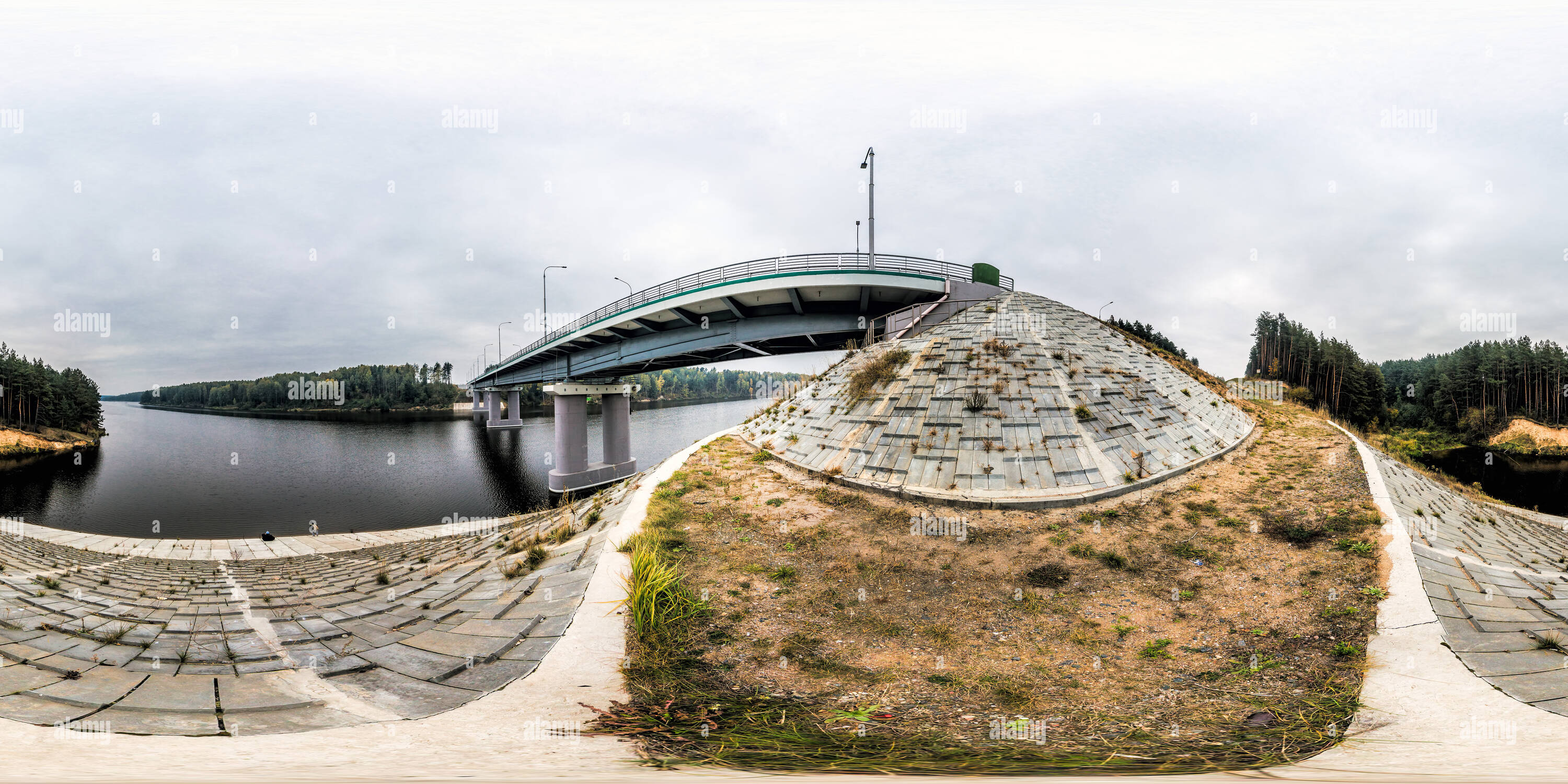 360° view of The Grodno Hydroelectric Power Plant Slavich Bridge 2 - Alamy