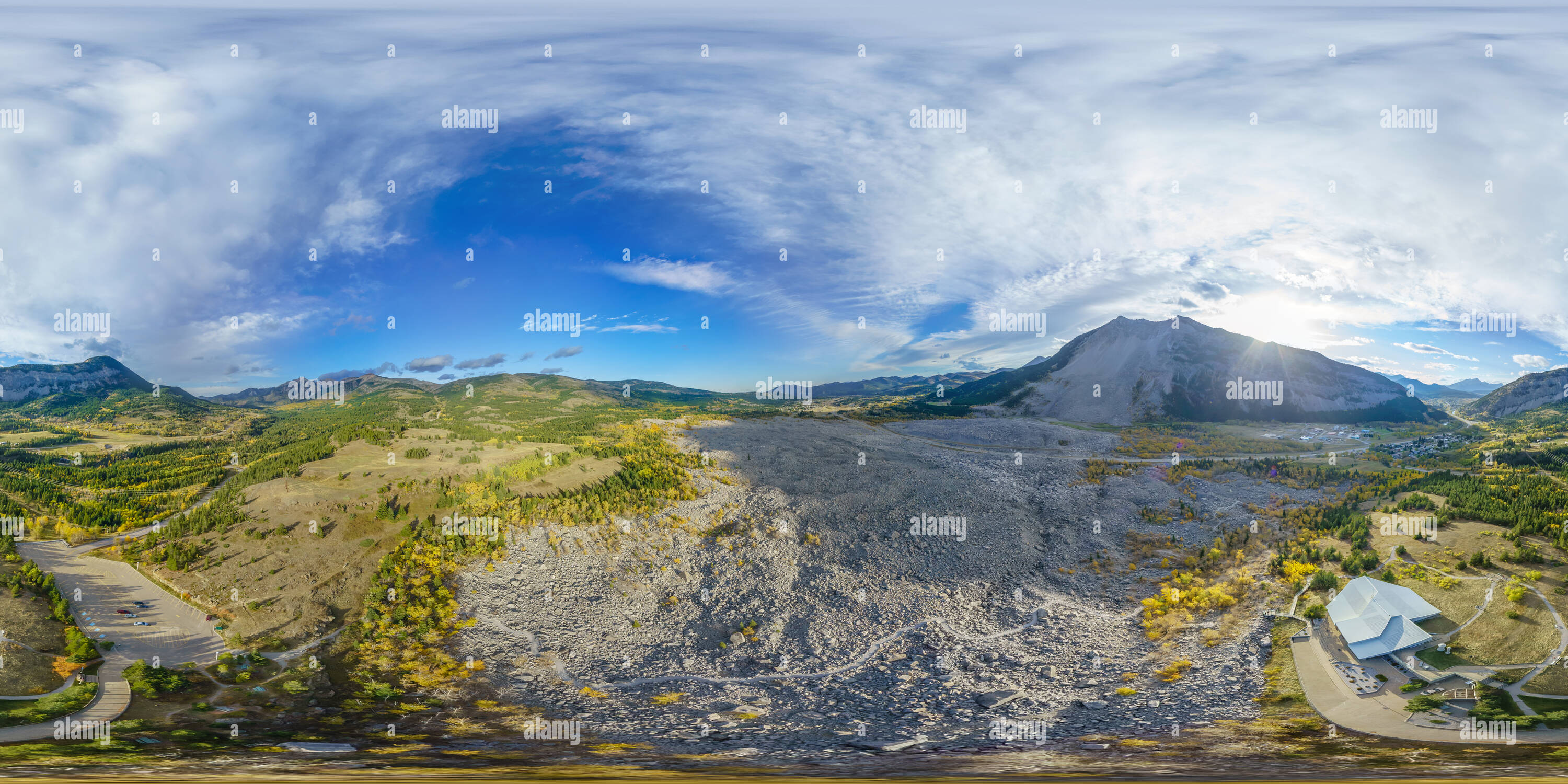 360° view of Frank Slide, Alberta, Canada - Alamy