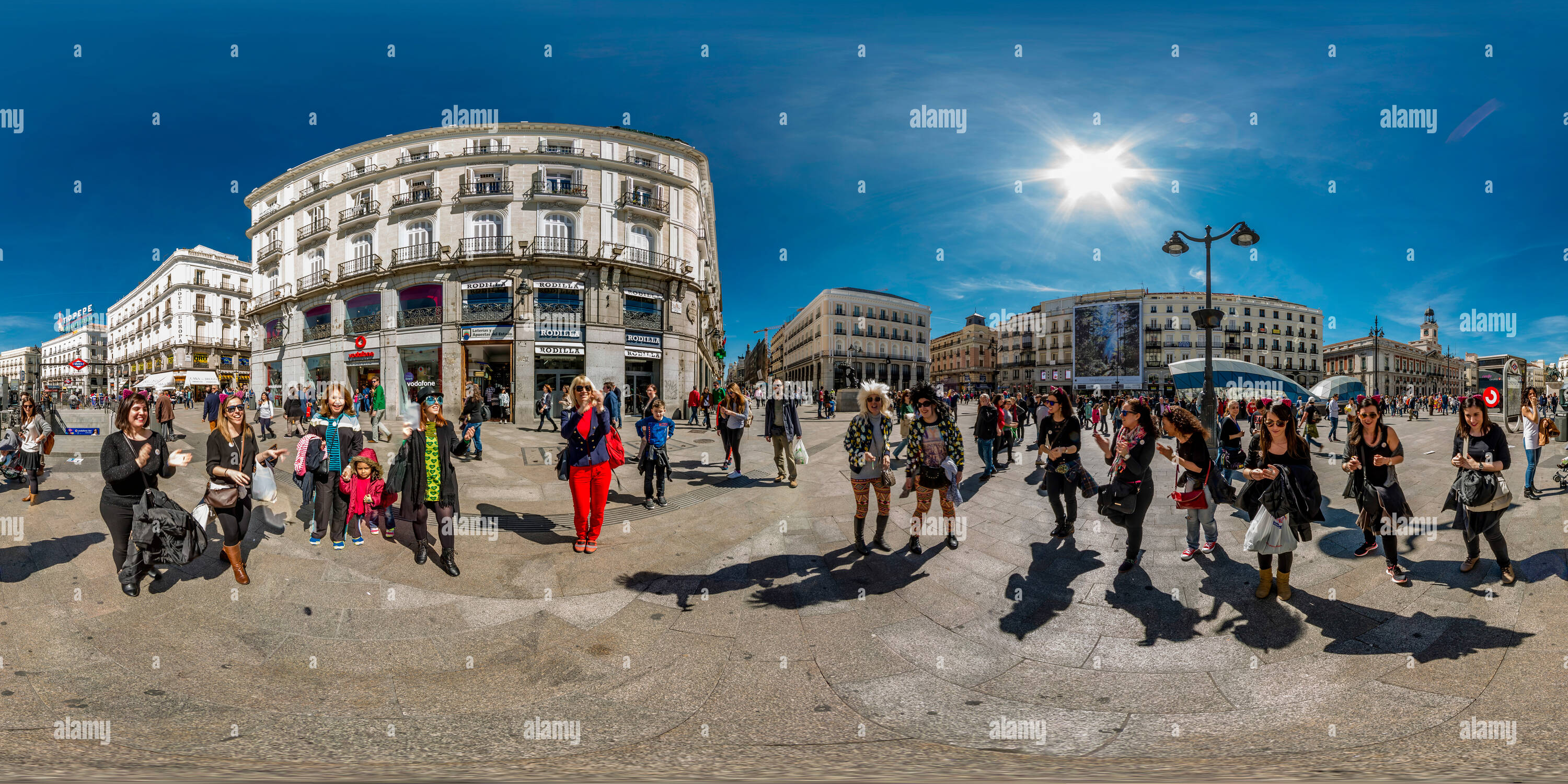 360° view of Plaza Puerta del Sol, Madrid, 2015 - Alamy