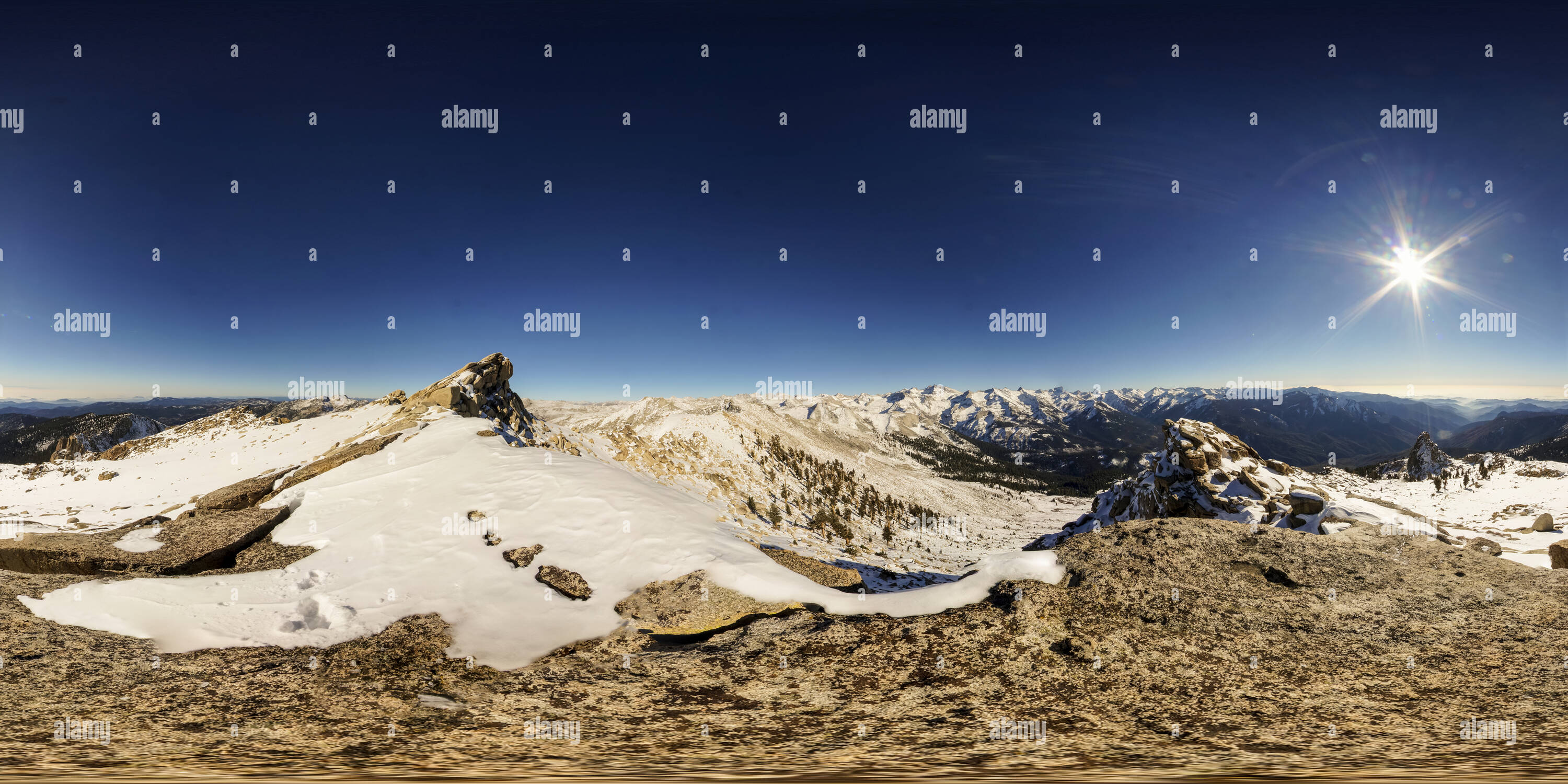 360° view of Early Winter on Alta Peak - Alamy