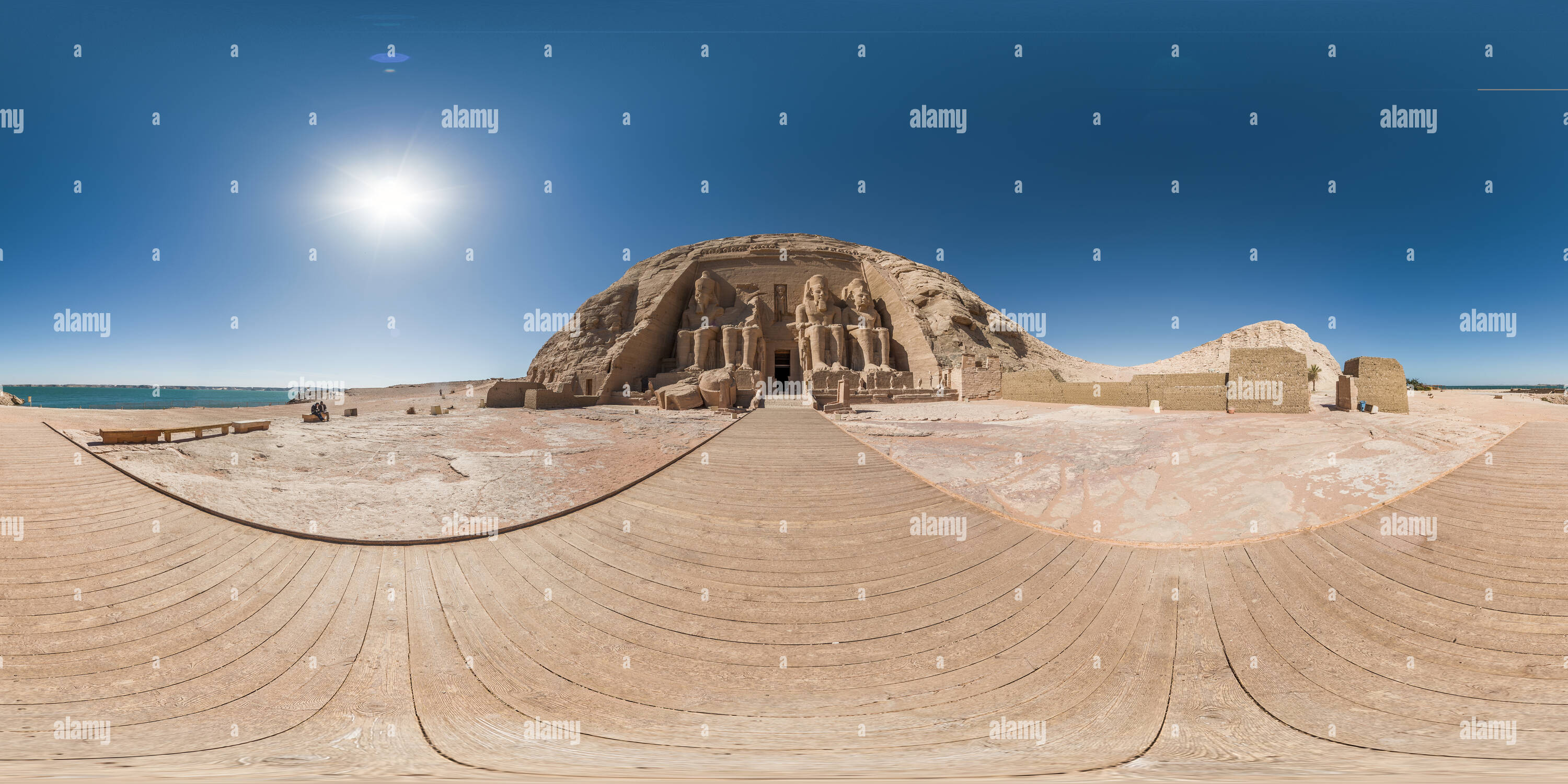 360° view of The Great Temple of Ramesses II at Abu Simbel - Alamy