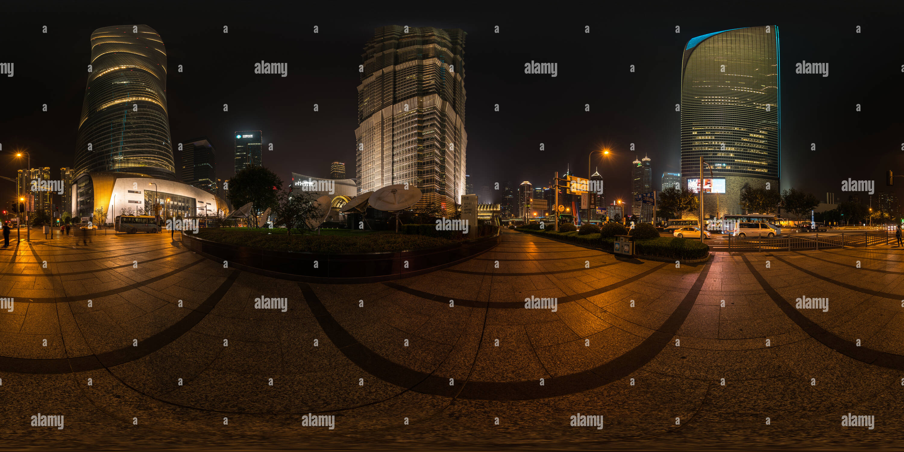 360° view of Pudong Shanghai 2 - Alamy