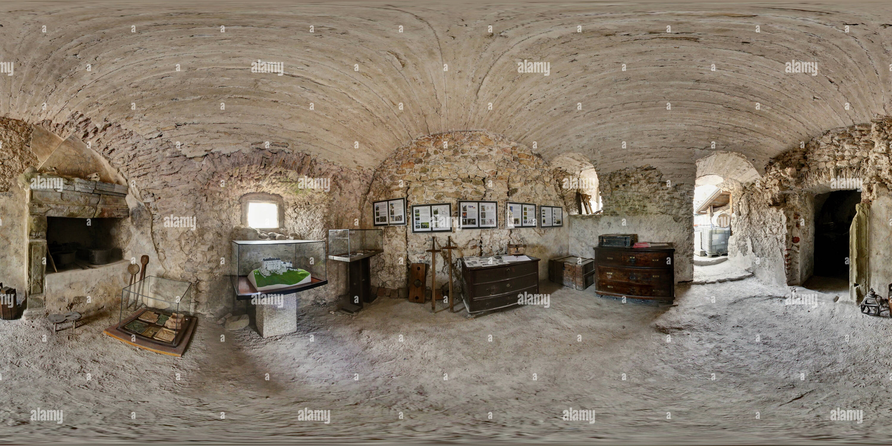 360° view of Castle Uhrovec, exposure - Alamy