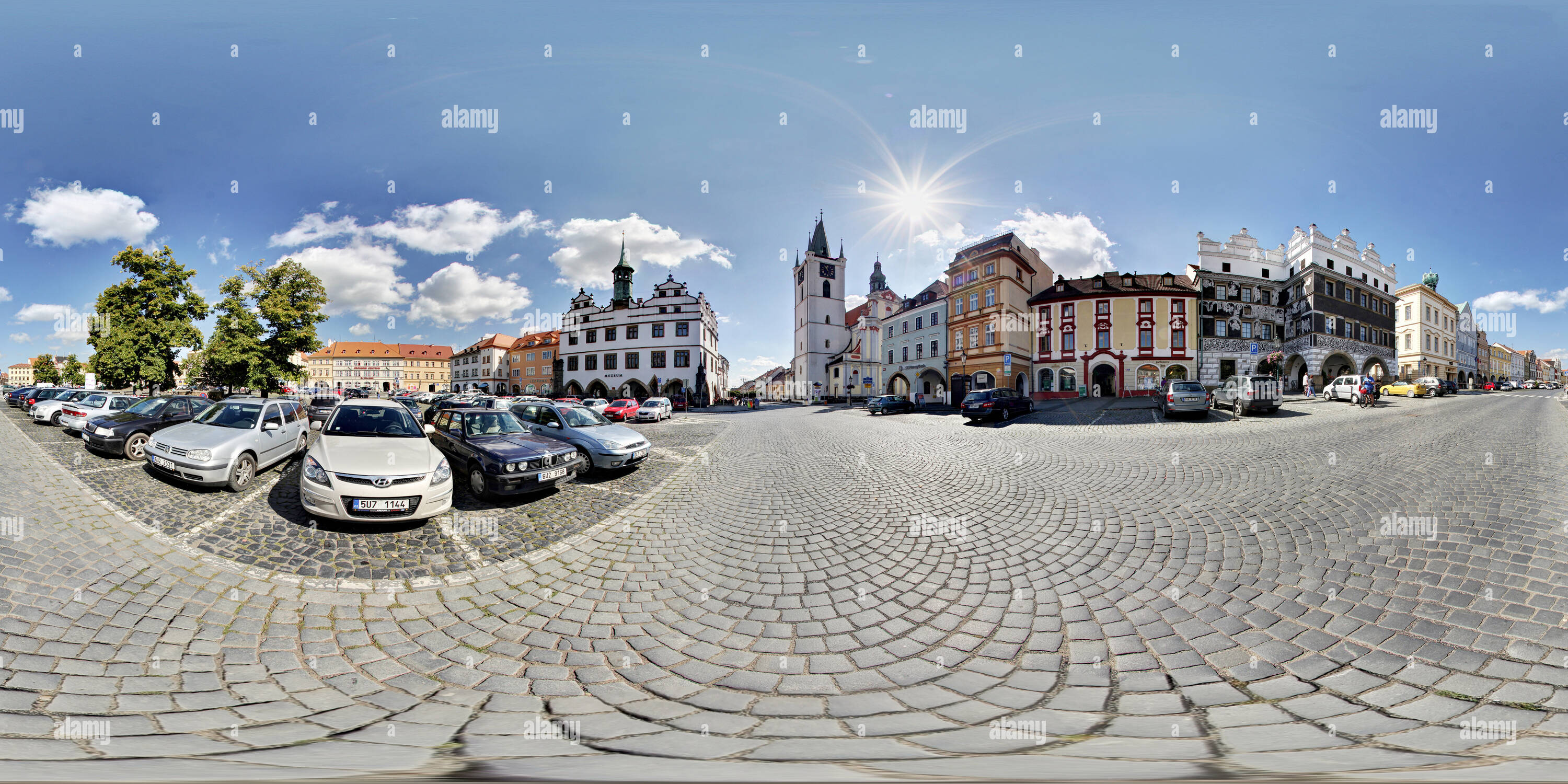 360° view of Litomerice, Peace Square - Alamy