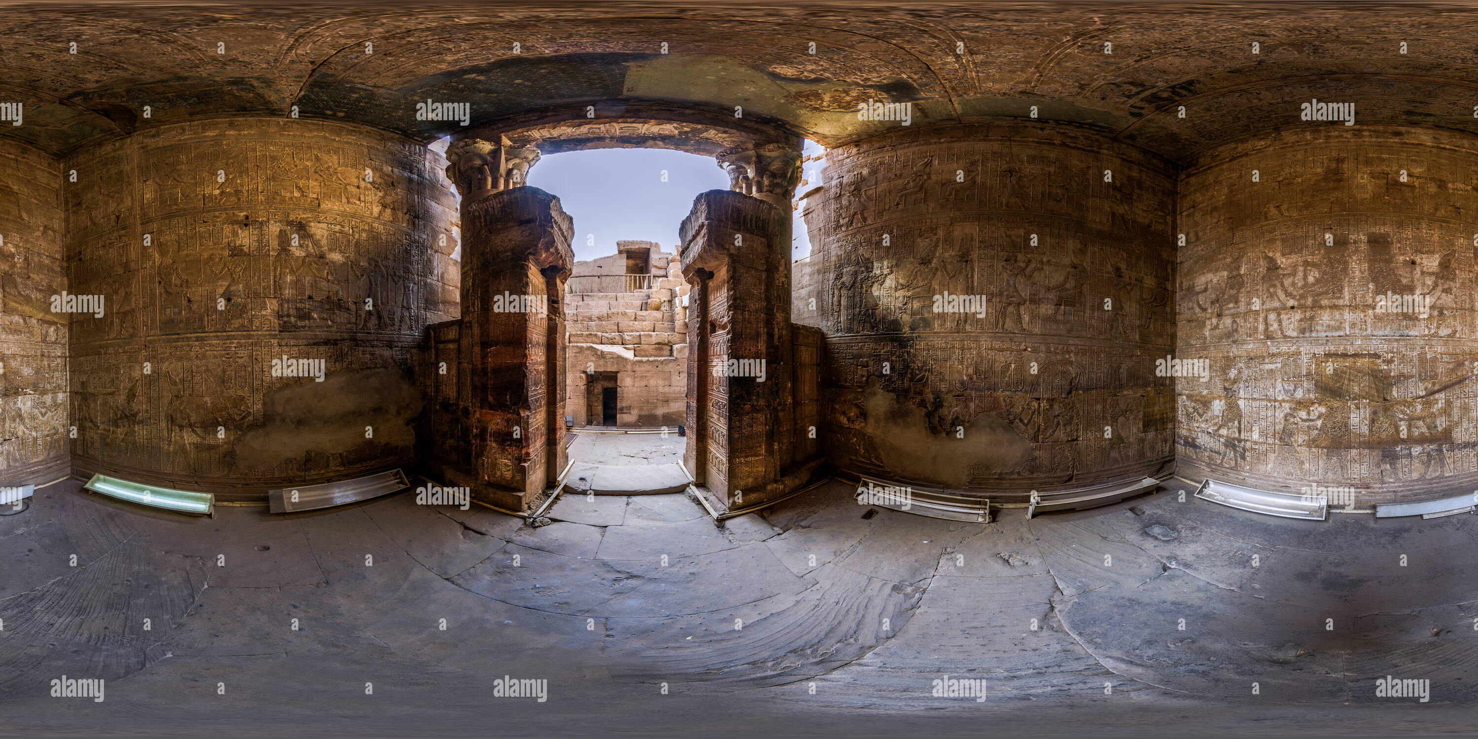 360° view of The Sky Goddess Nut - Temple of Horus at Edfu - Alamy