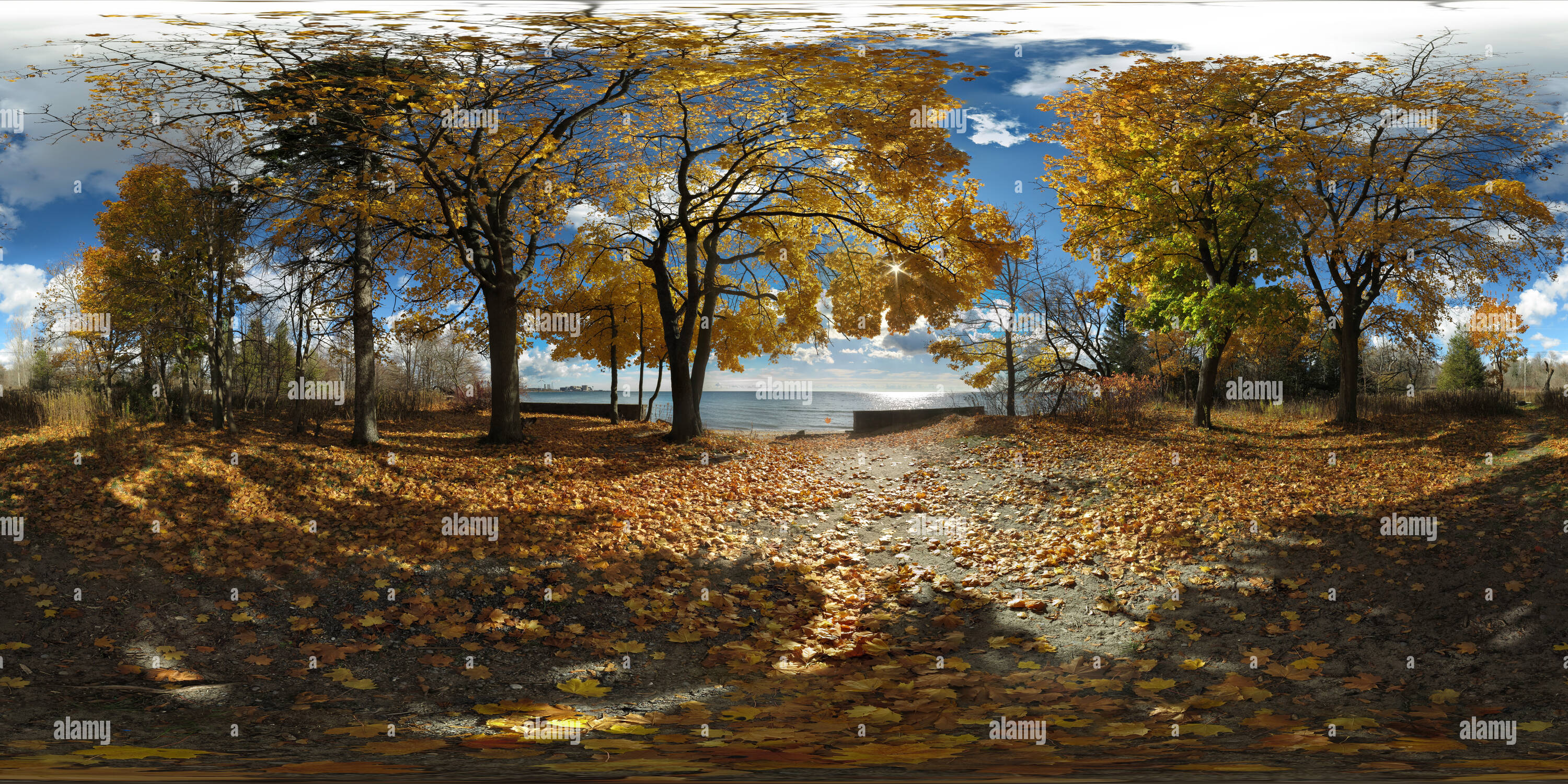 360° view of Golden November on the Pickering Waterfront - Alamy
