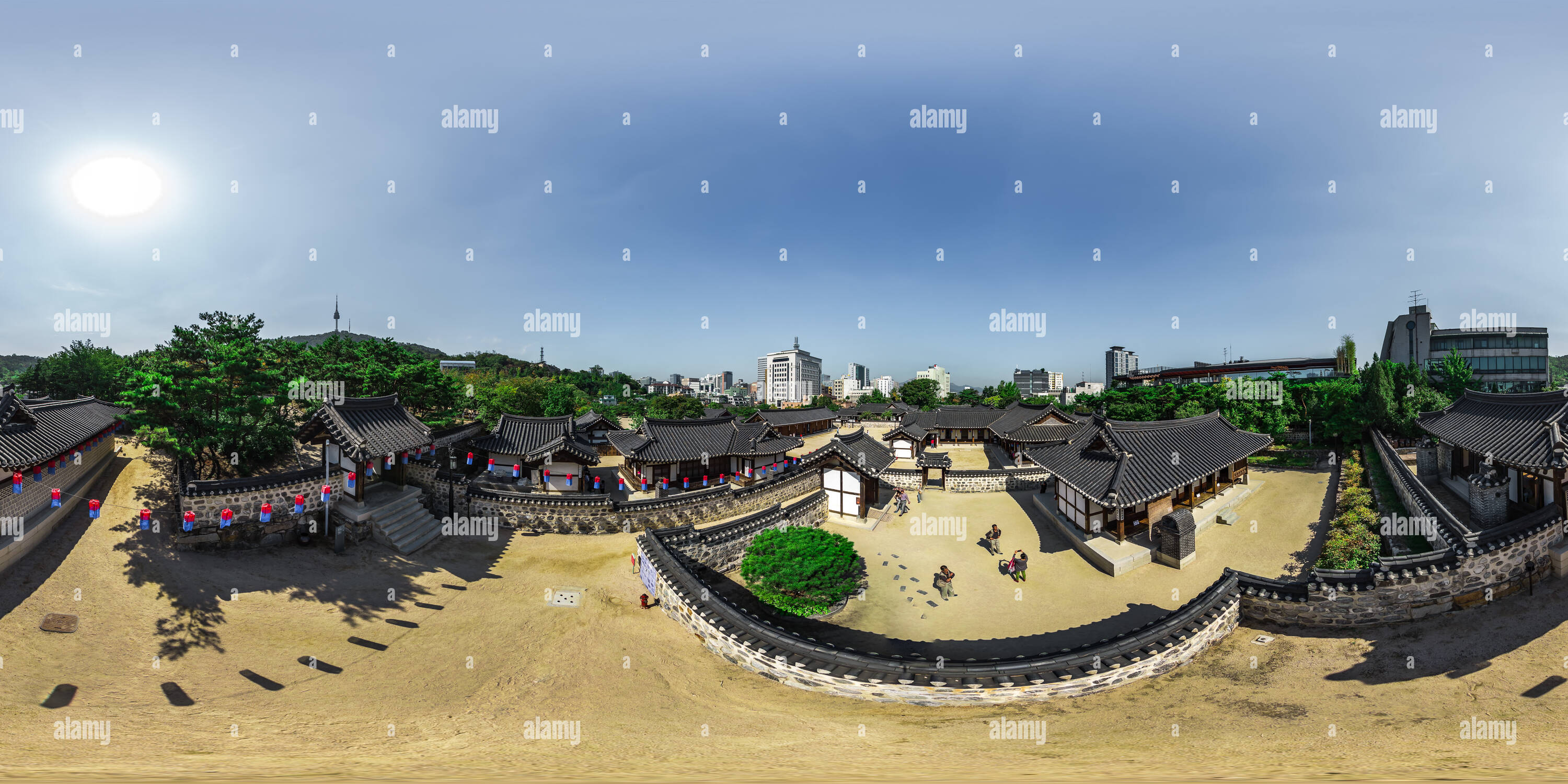 360° view of Namsangol Hanok Village Seoul Korea I - Alamy