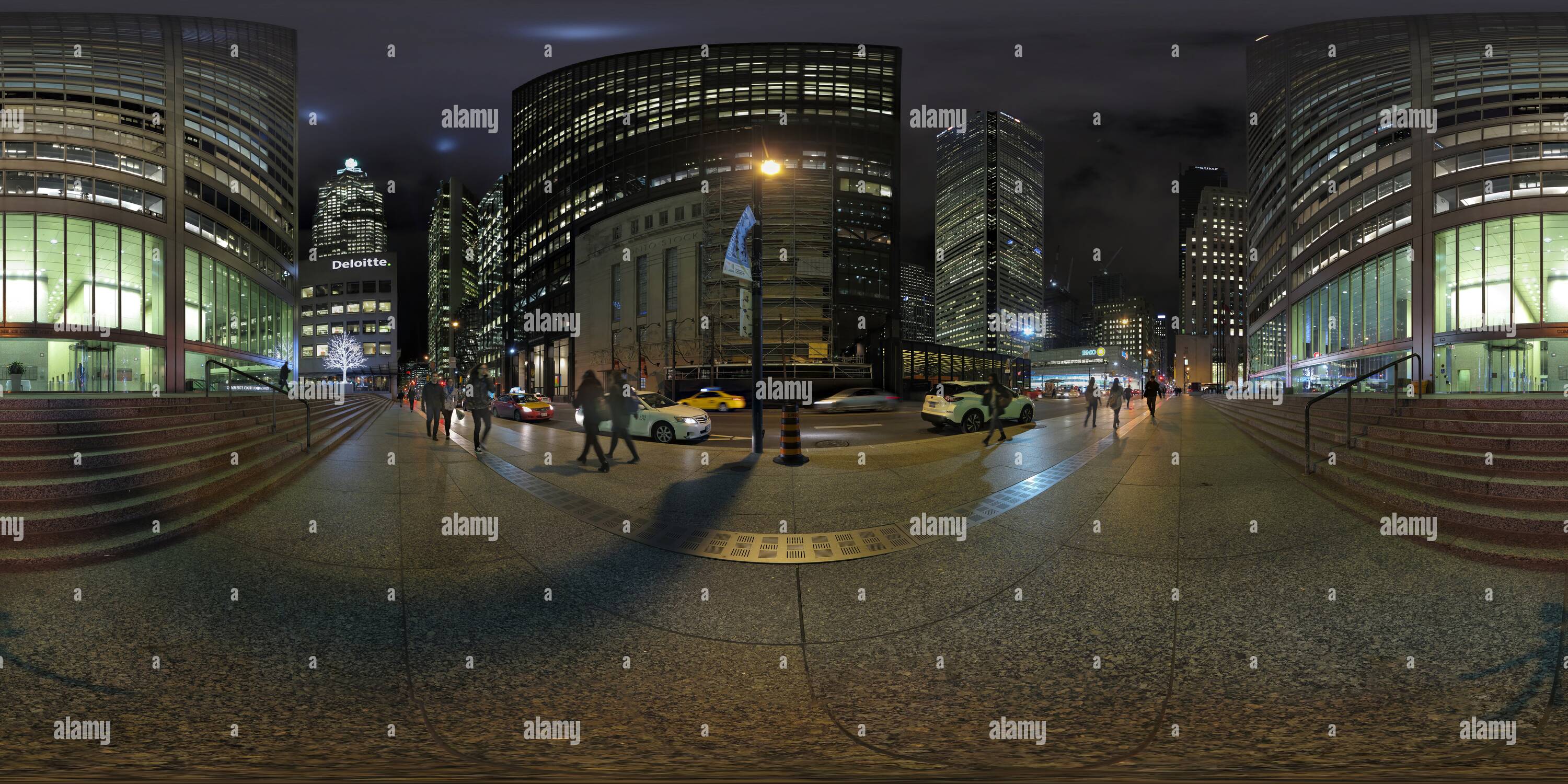 360° view of Bay Street After Dark - Alamy