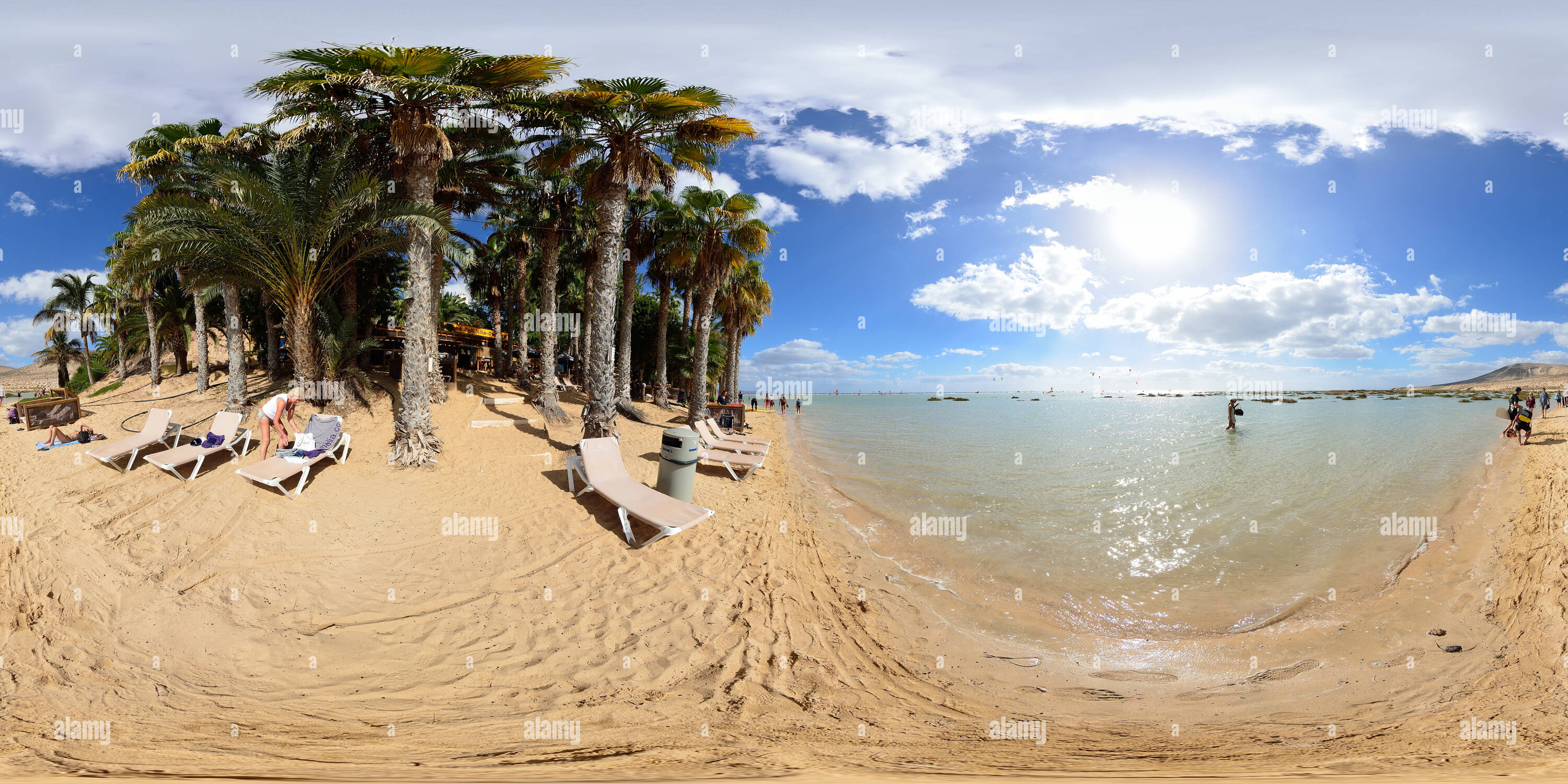 360° view of Playa de Sotavento, Fuerteventura - Alamy