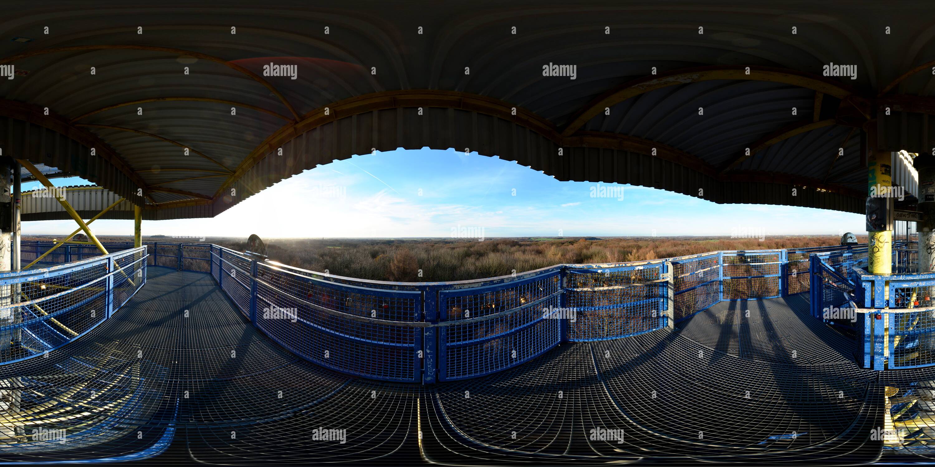 360° view of Huelser Berg Aussichtsturm - Alamy