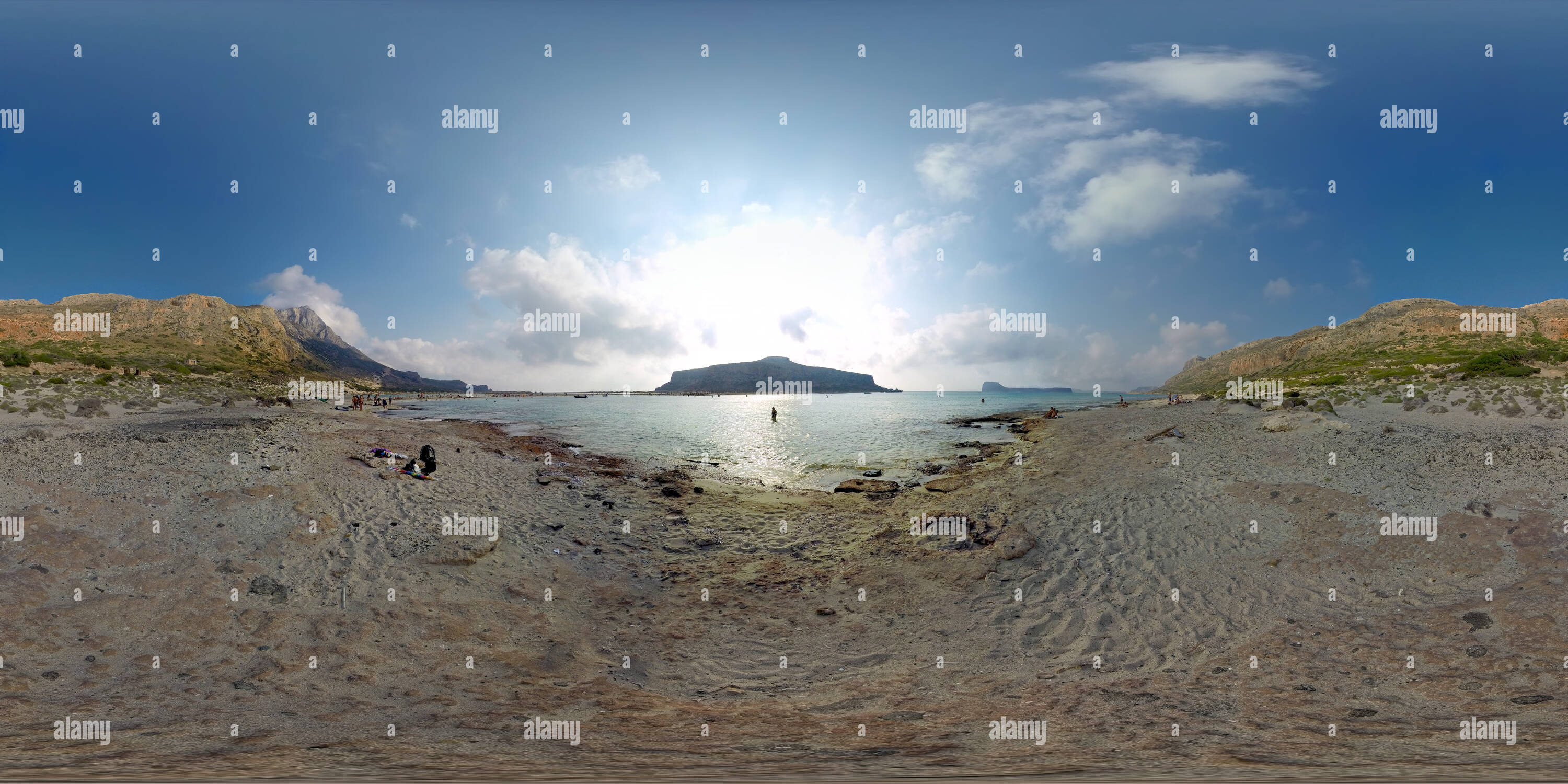 360° view of Balos Beach and lagoon - Alamy