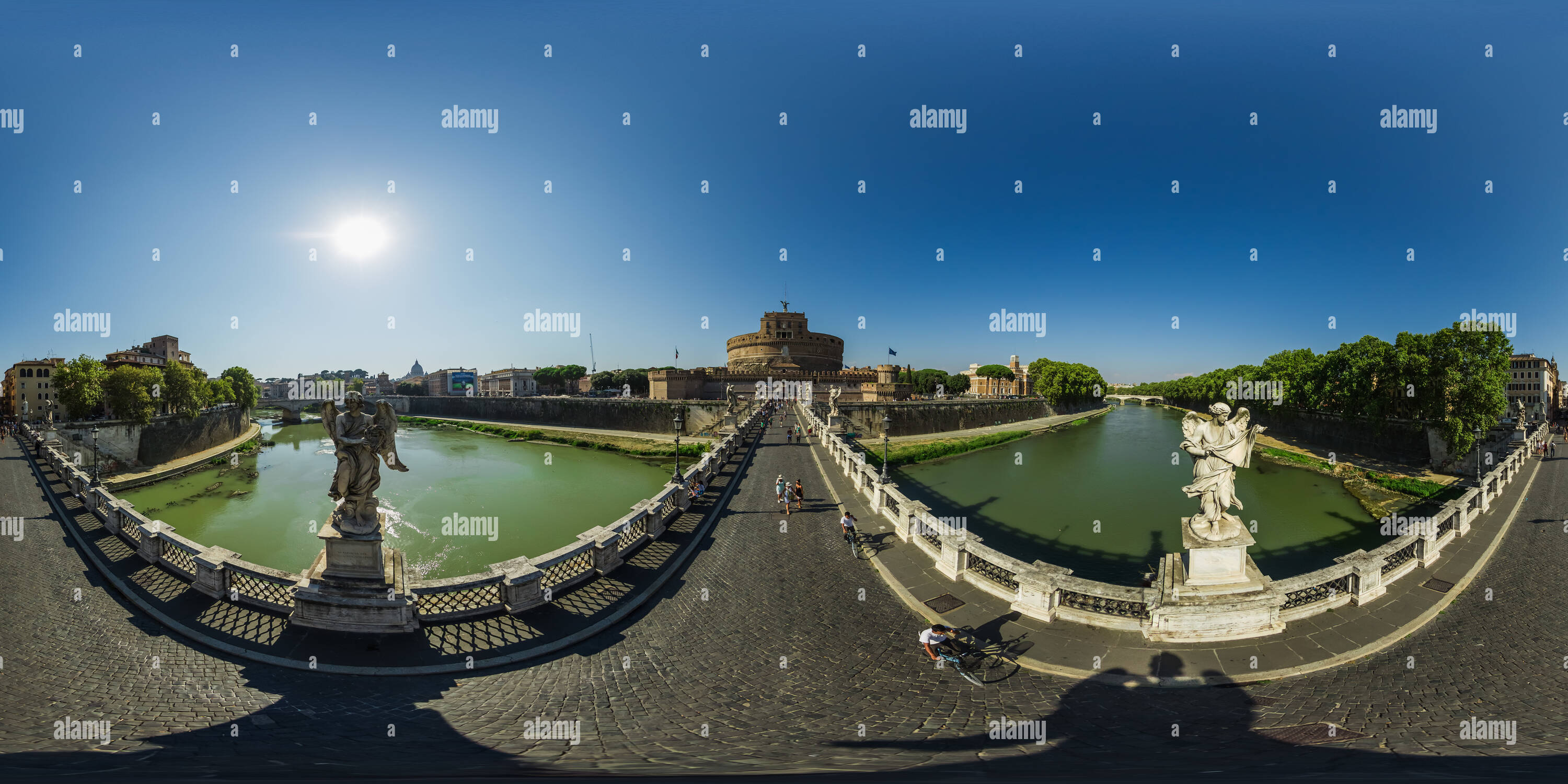 360° view of Ponte Sant Angelo Rome Italy Ii - Alamy