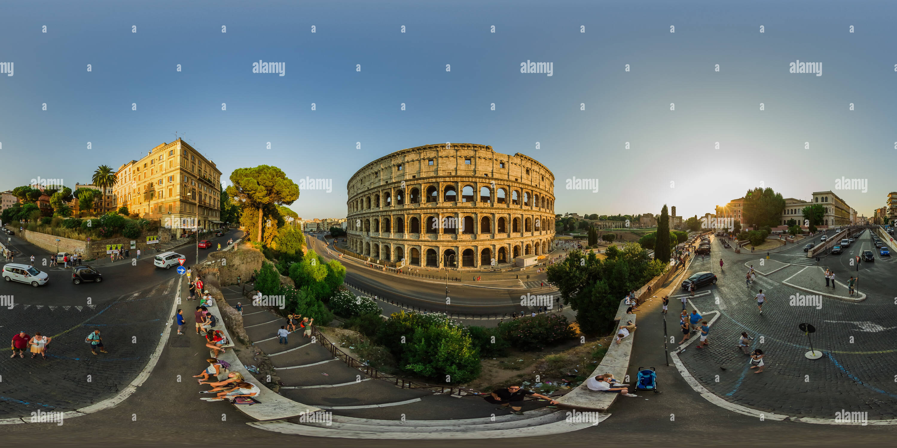 360° view of Flavian Amphitheatre Colosseum Rome Italy V - Alamy