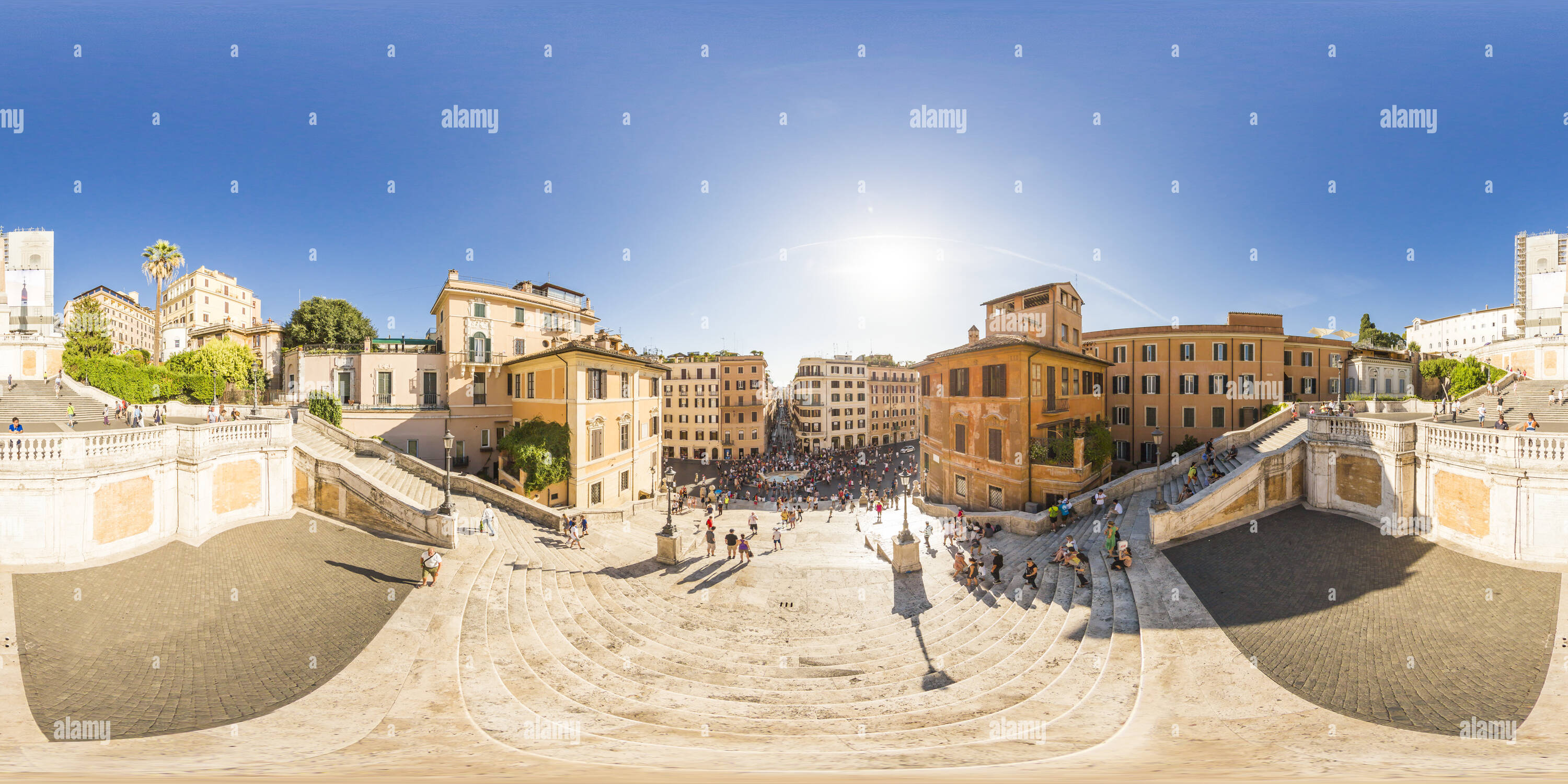 360° view of Spanisch Steps, Rome, Italy - Alamy