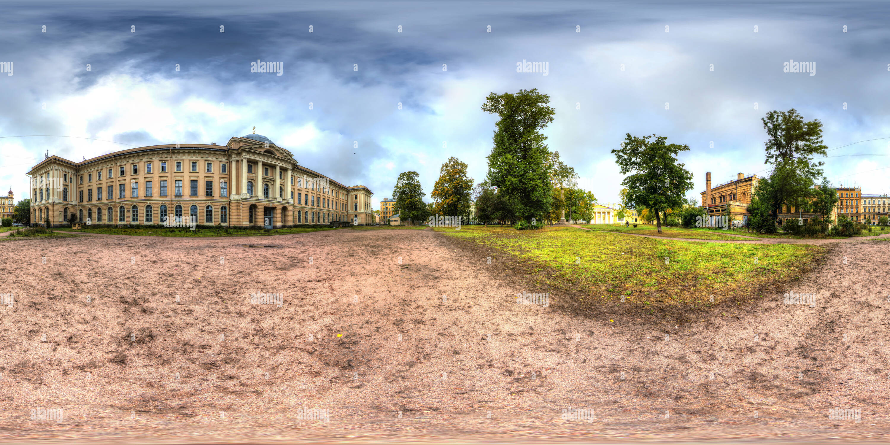 360° view of Academic Garden, Saint-Petersburg, Russia - Alamy