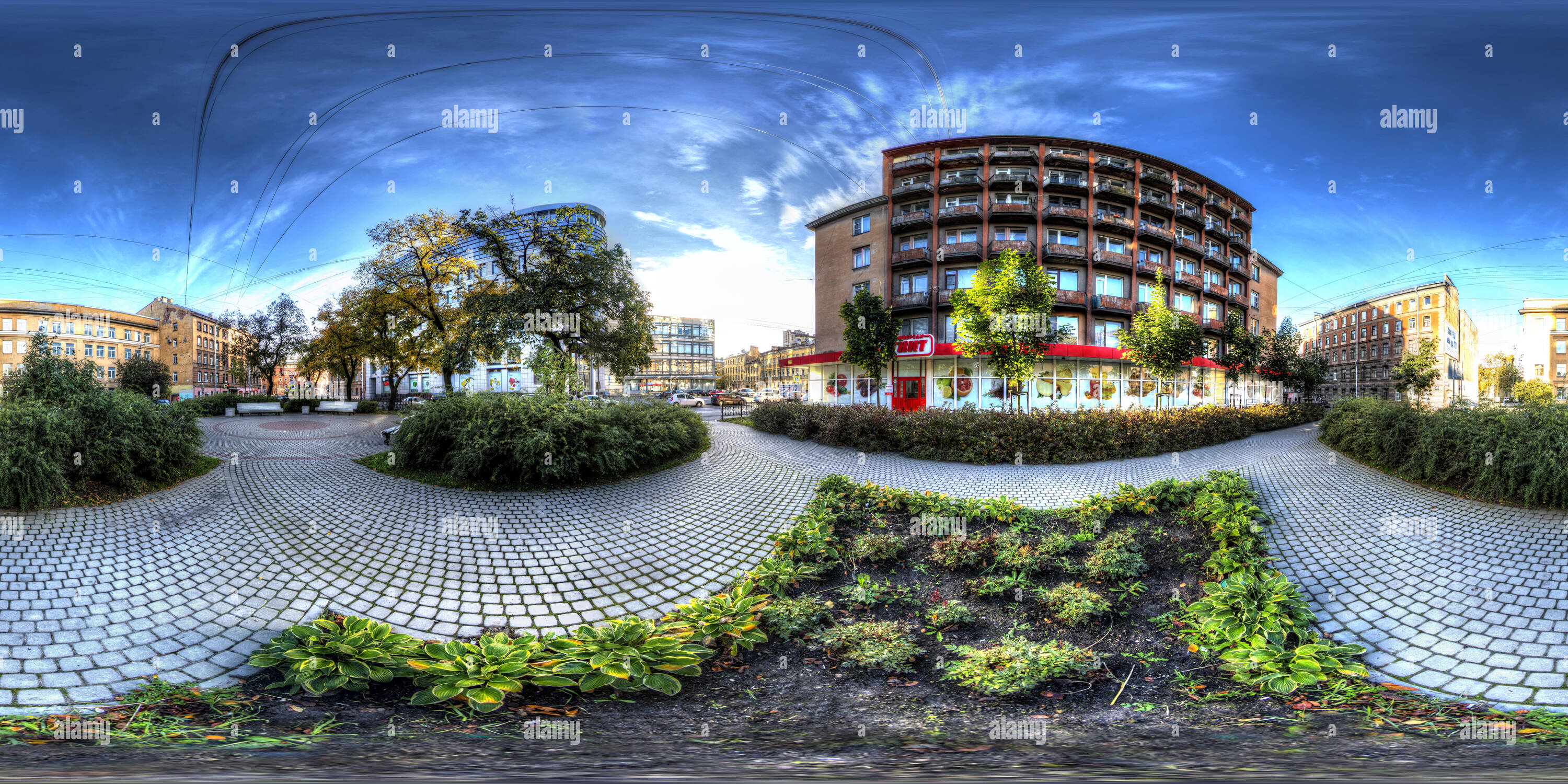 360° view of Crossroad of Borovaya and Konstantina Zaslonova Street ...