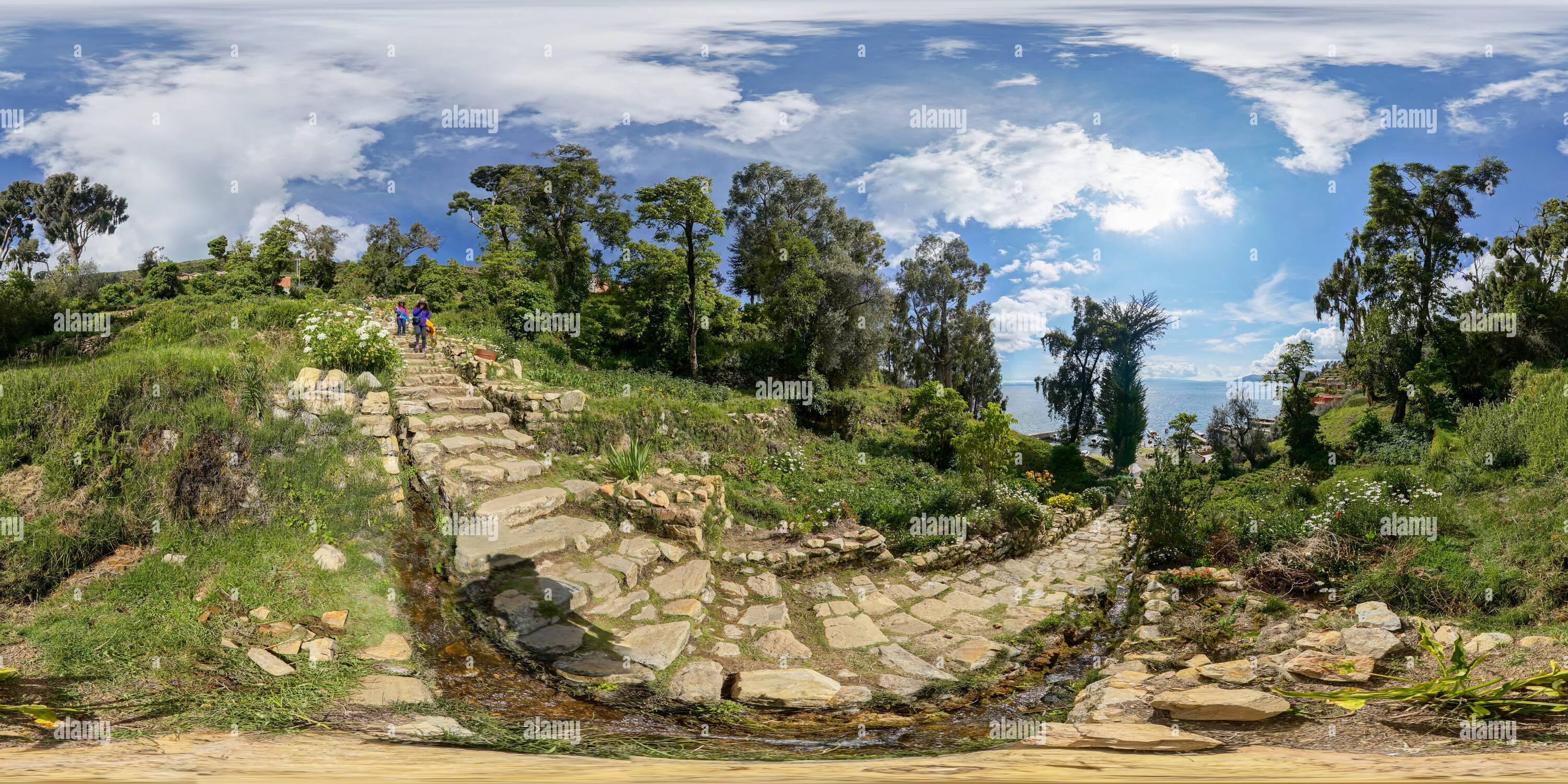 360° view of Isla Del Sol Parte Sur - Alamy