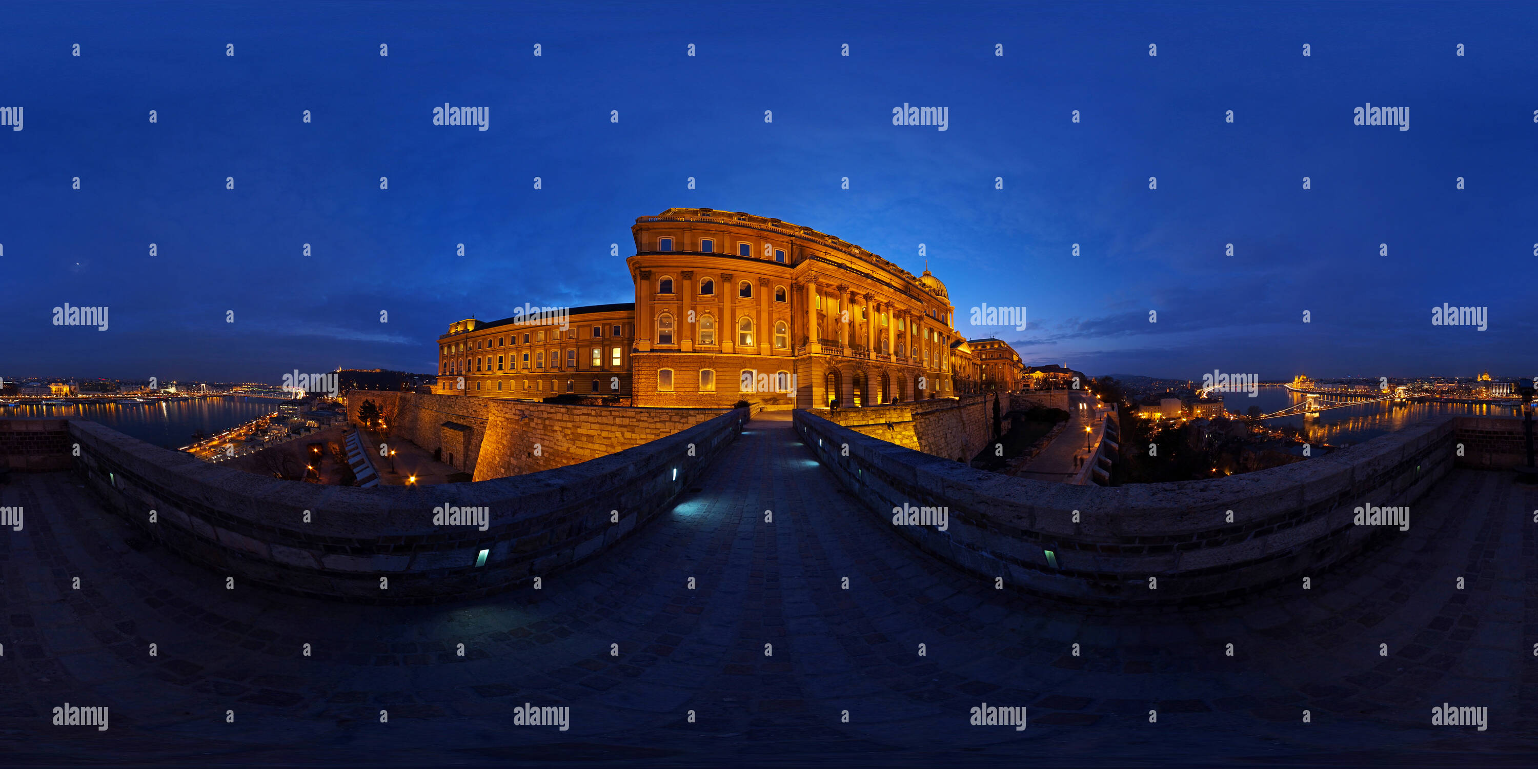 360° view of View of Budapest from the castle - Alamy