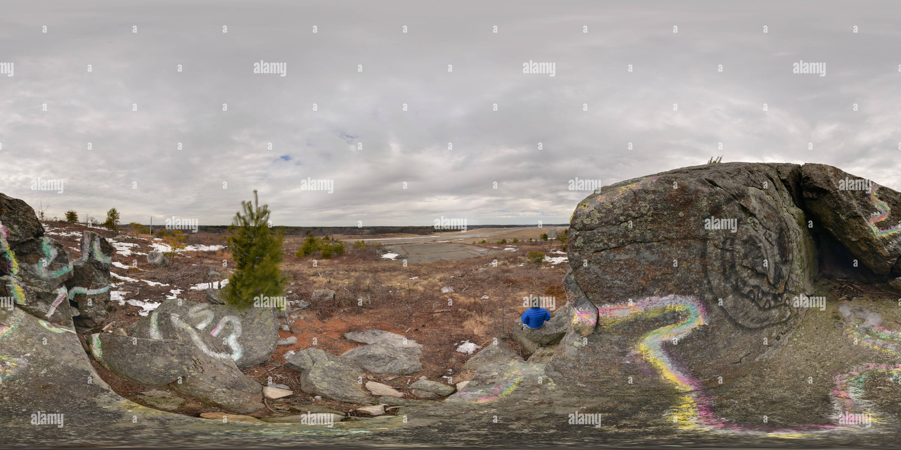 360° view of Hanscom Field Seen From Pine Hill - Alamy