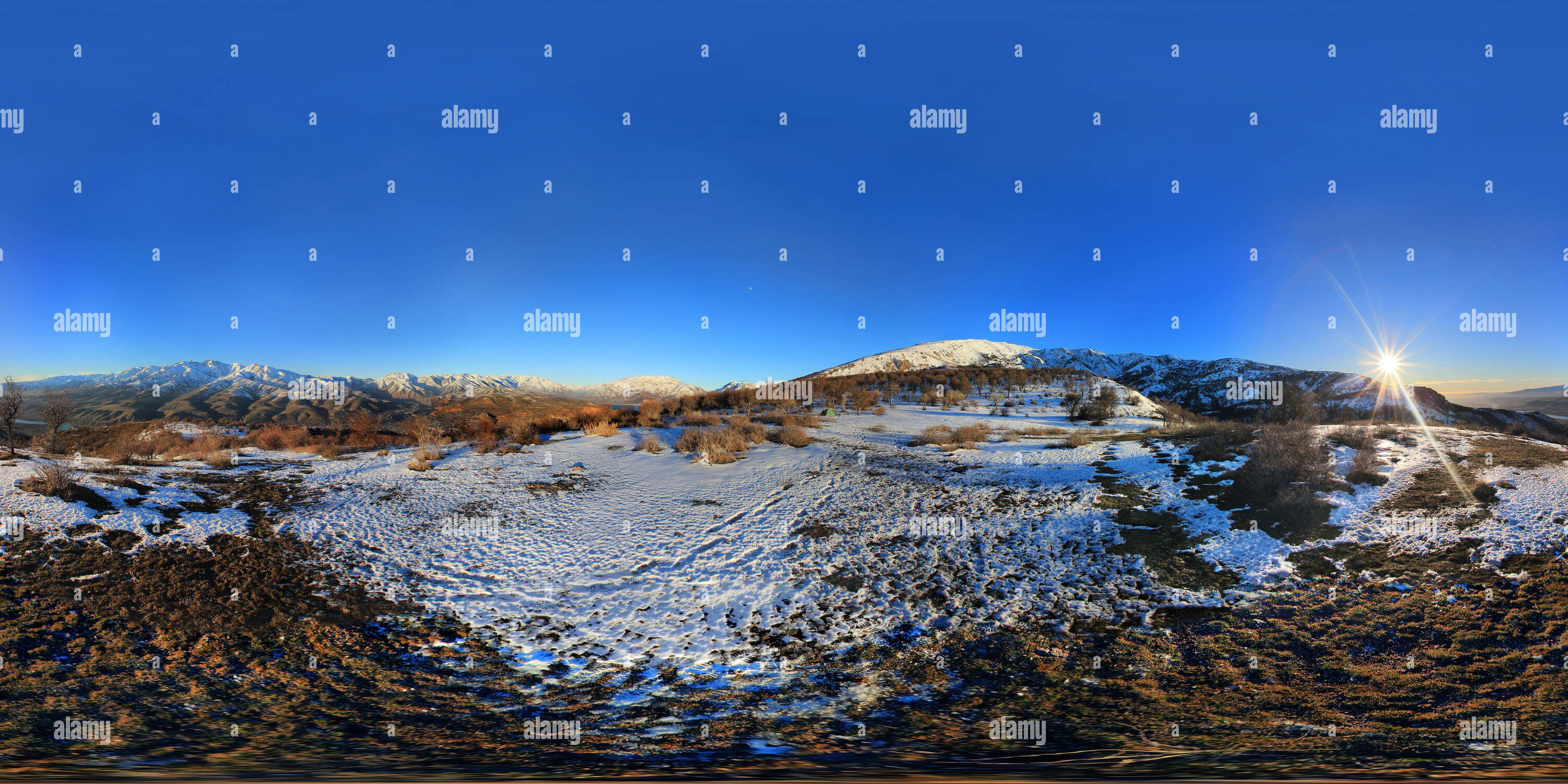 360° view of Winter camp on the mountainside Kungur Buka - Alamy