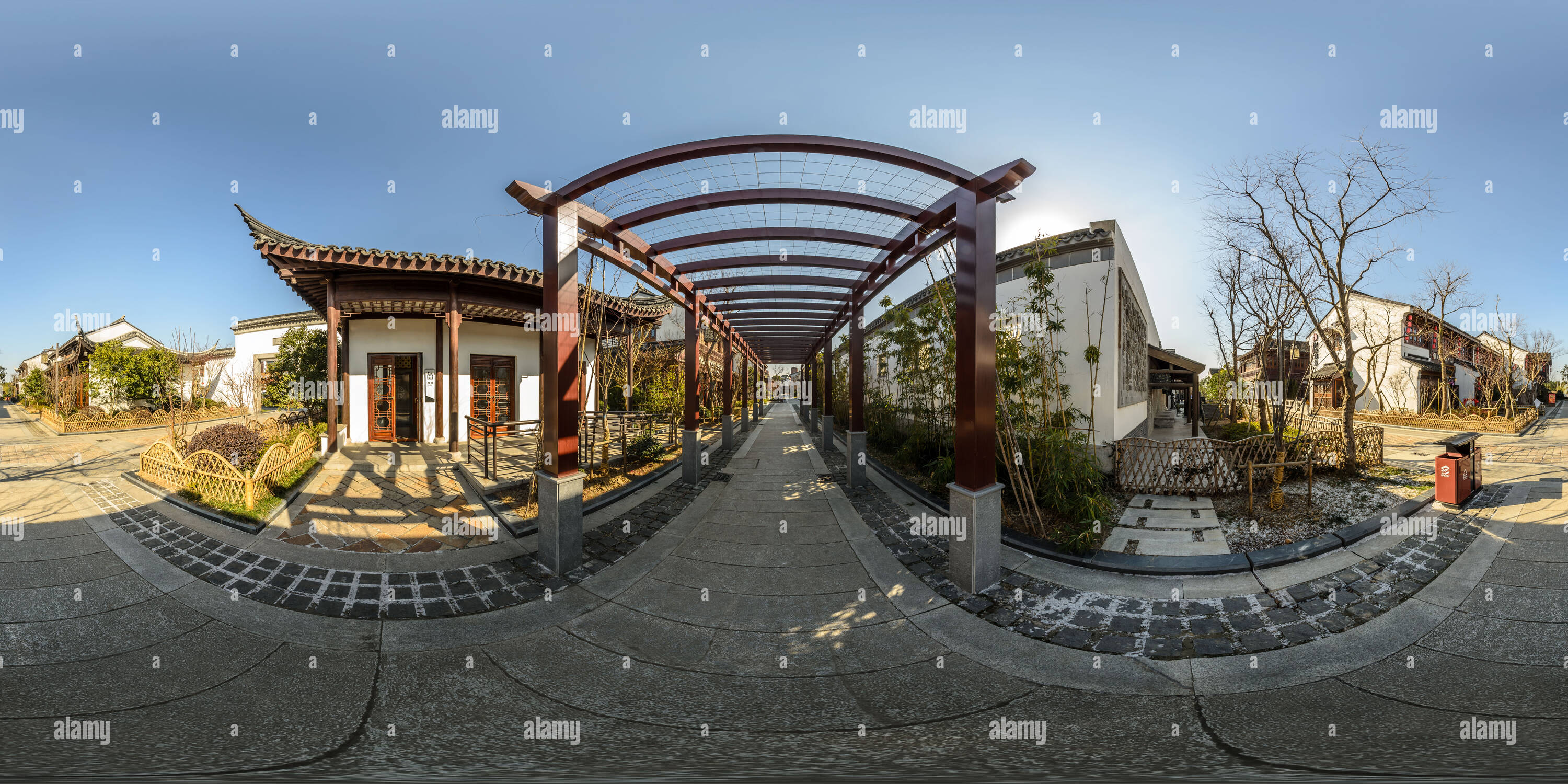 360° view of Xietang Laojie Walkway, Suzhou, China - Alamy